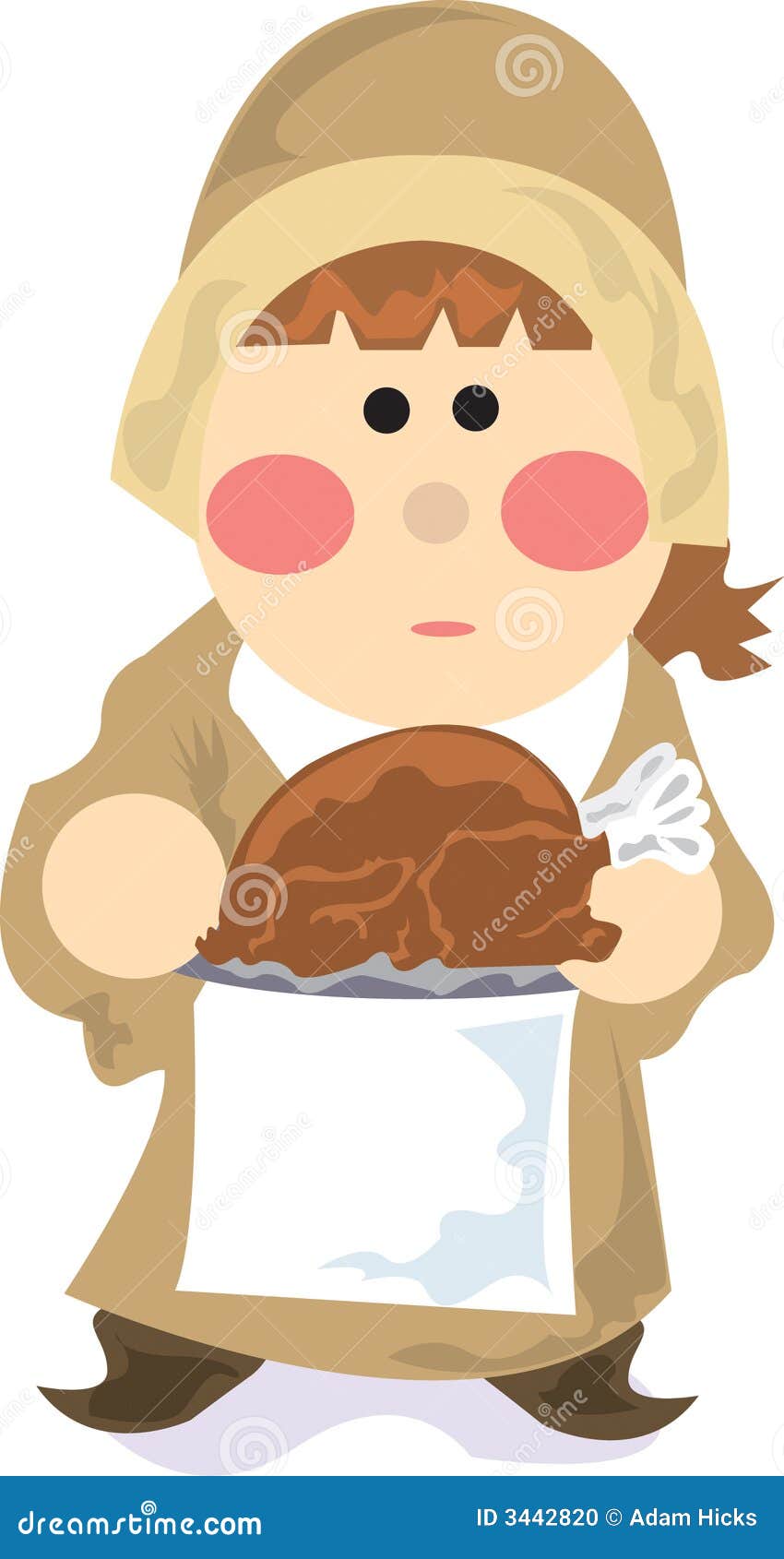Thanksgiving Pilgrim Emoticon Emoji Cartoon Icon Vector Illustration ...