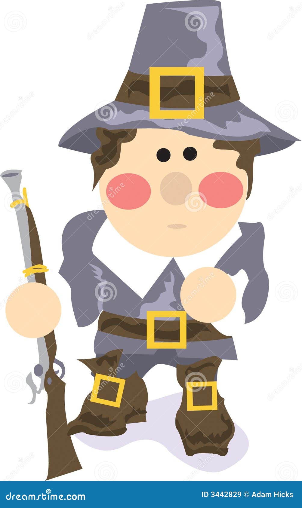 Thanksgiving Pilgrim stock vector. Illustration of classic - 3442829