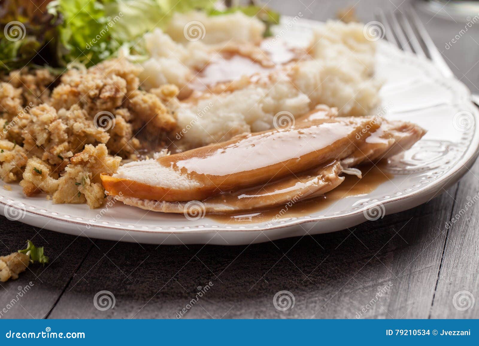 Thanksgiving Platter Side View Stock Photo - Image of decorated, cooked ...