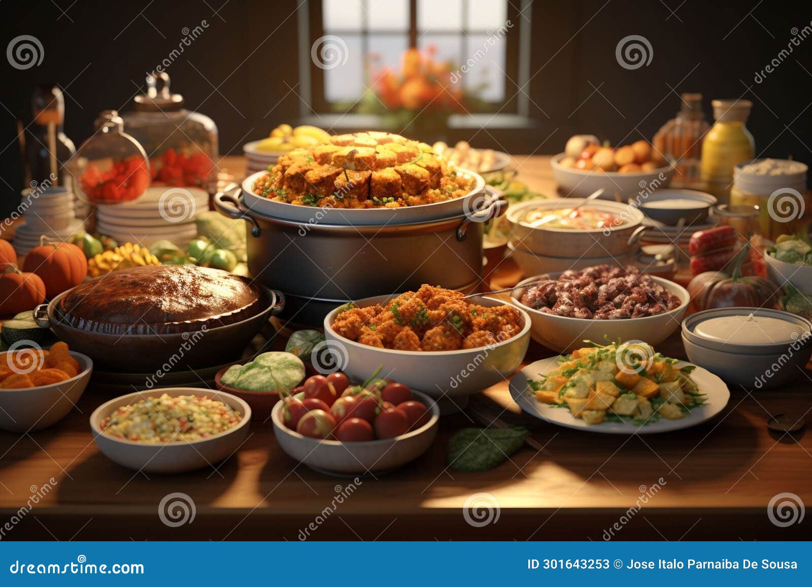 Thanksgiving Potluck Art Invitation Poster Flyer Royalty-Free Stock ...