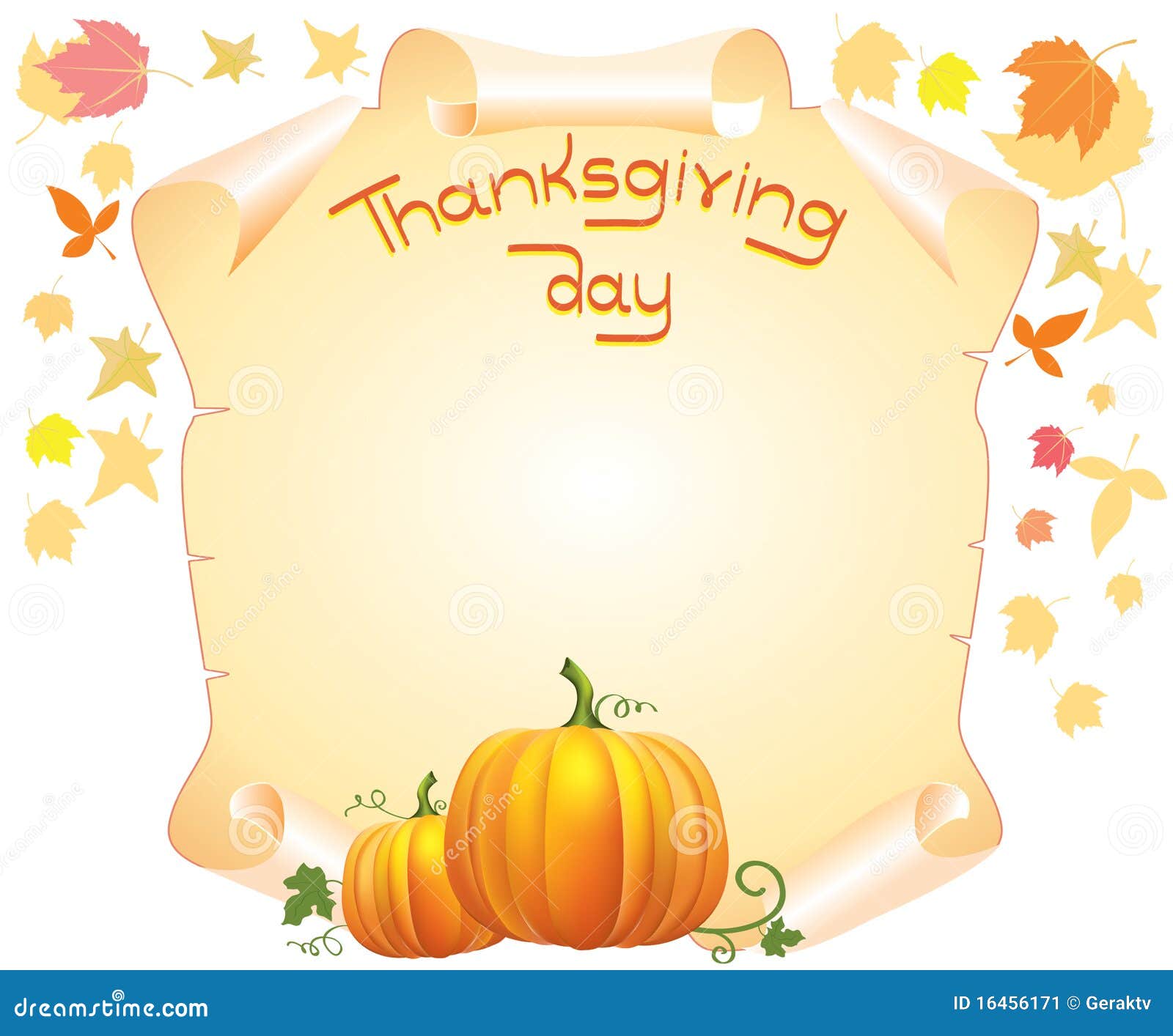 Thanksgiving scroll stock vector. Illustration of text - 16456171