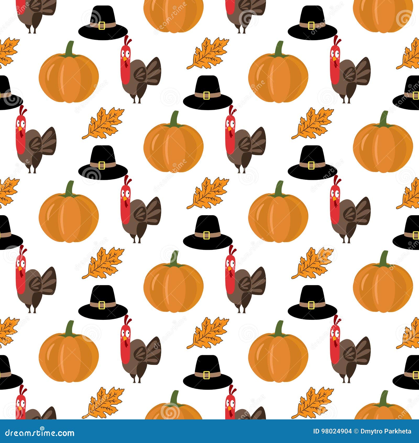 Thanksgiving Seamless Pattern Stock Vector - Illustration of ...