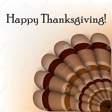 Thanksgiving Text Frame with Turkey Tail Stock Vector - Illustration of ...