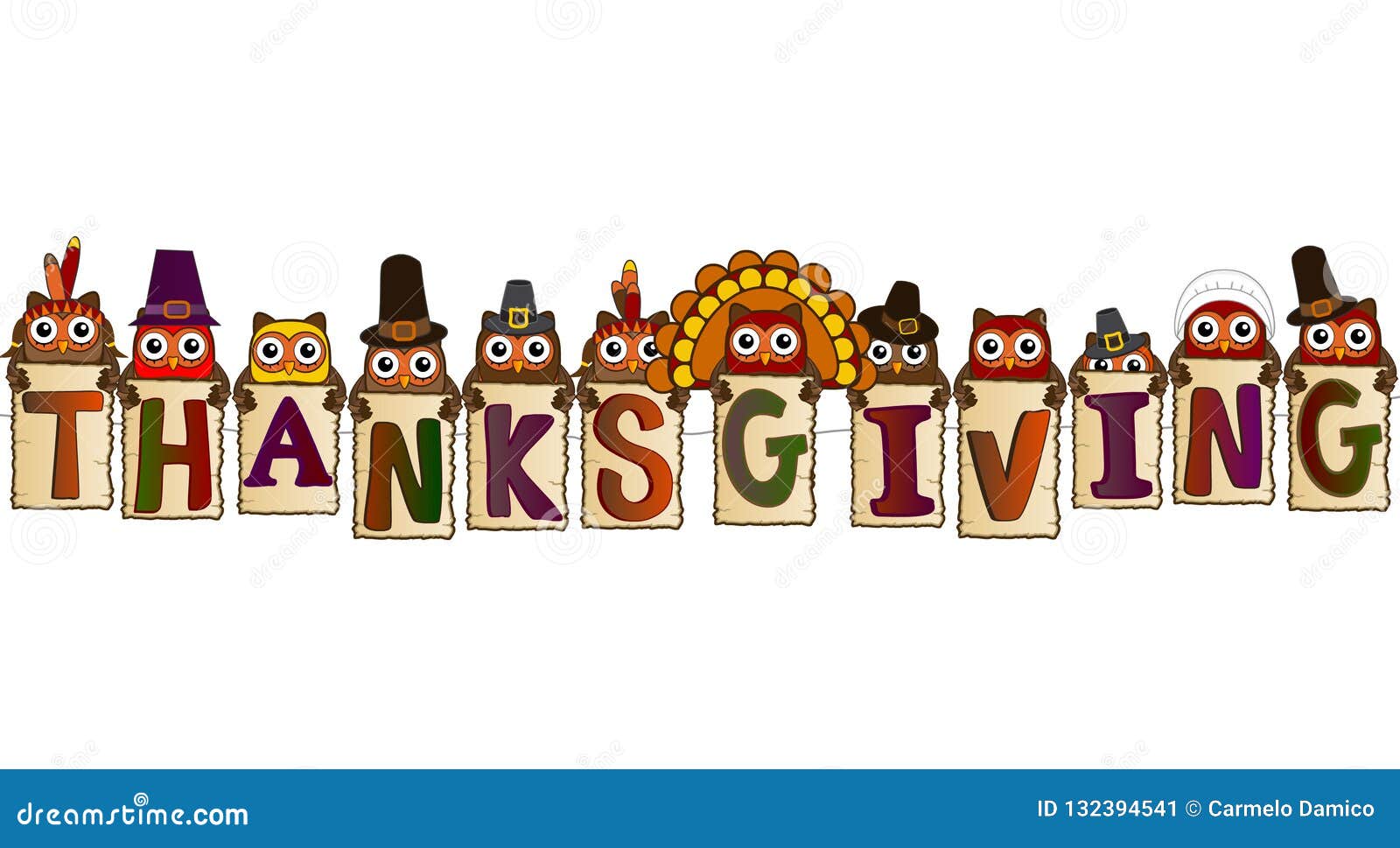 Thanksgiving text stock illustration. Illustration of american - 132394541