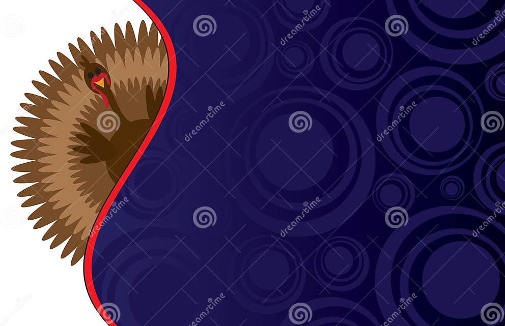 Thanksgiving Turkey and Border Stock Vector - Illustration of border ...