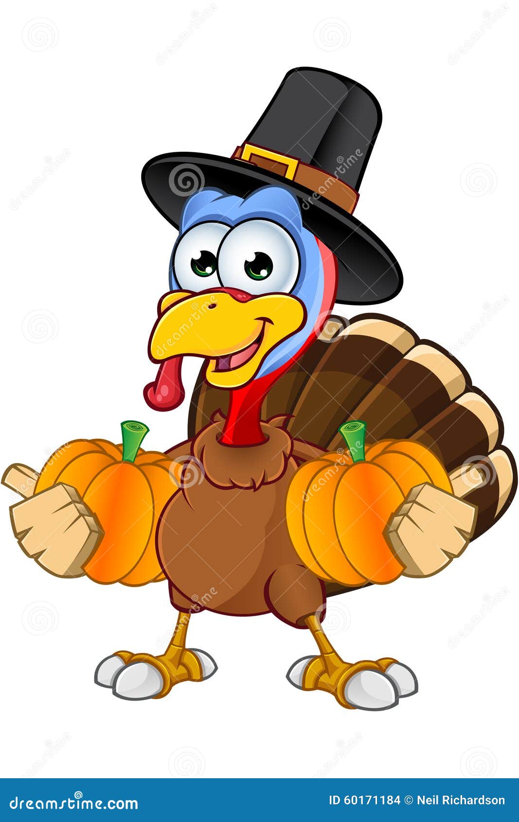 Thanksgiving Turkey Character Stock Vector - Illustration of poultry ...