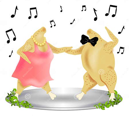 Thanksgiving Turkey Dance 2 Stock Illustration - Illustration of ...