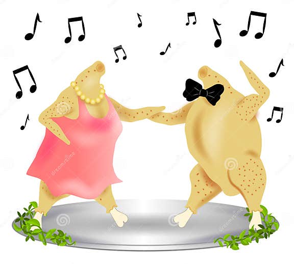 Thanksgiving Turkey Dance 2 Stock Illustration - Illustration of ...