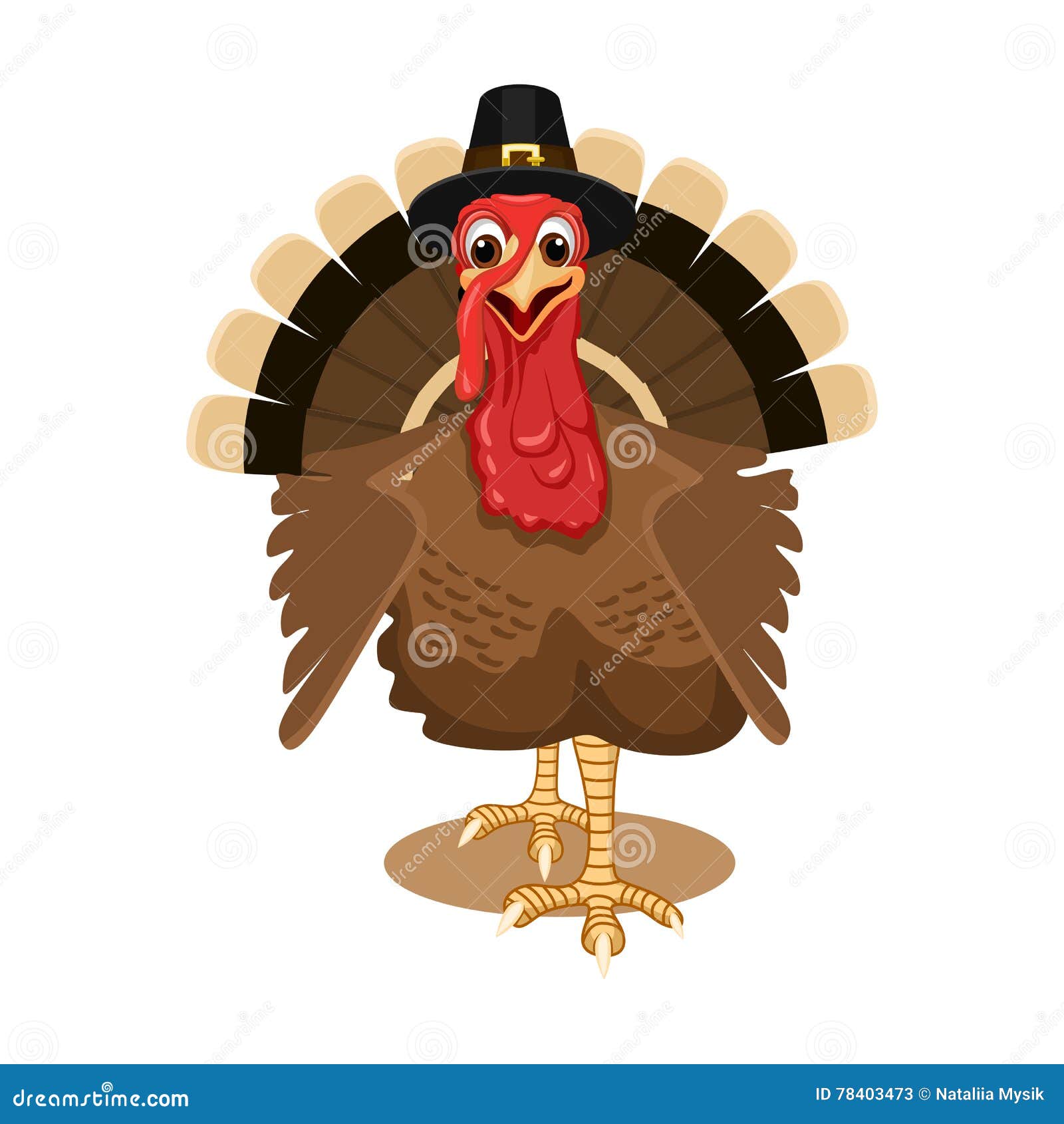 Thanksgiving Turkey Isolated Stock Illustration - Illustration of arms ...