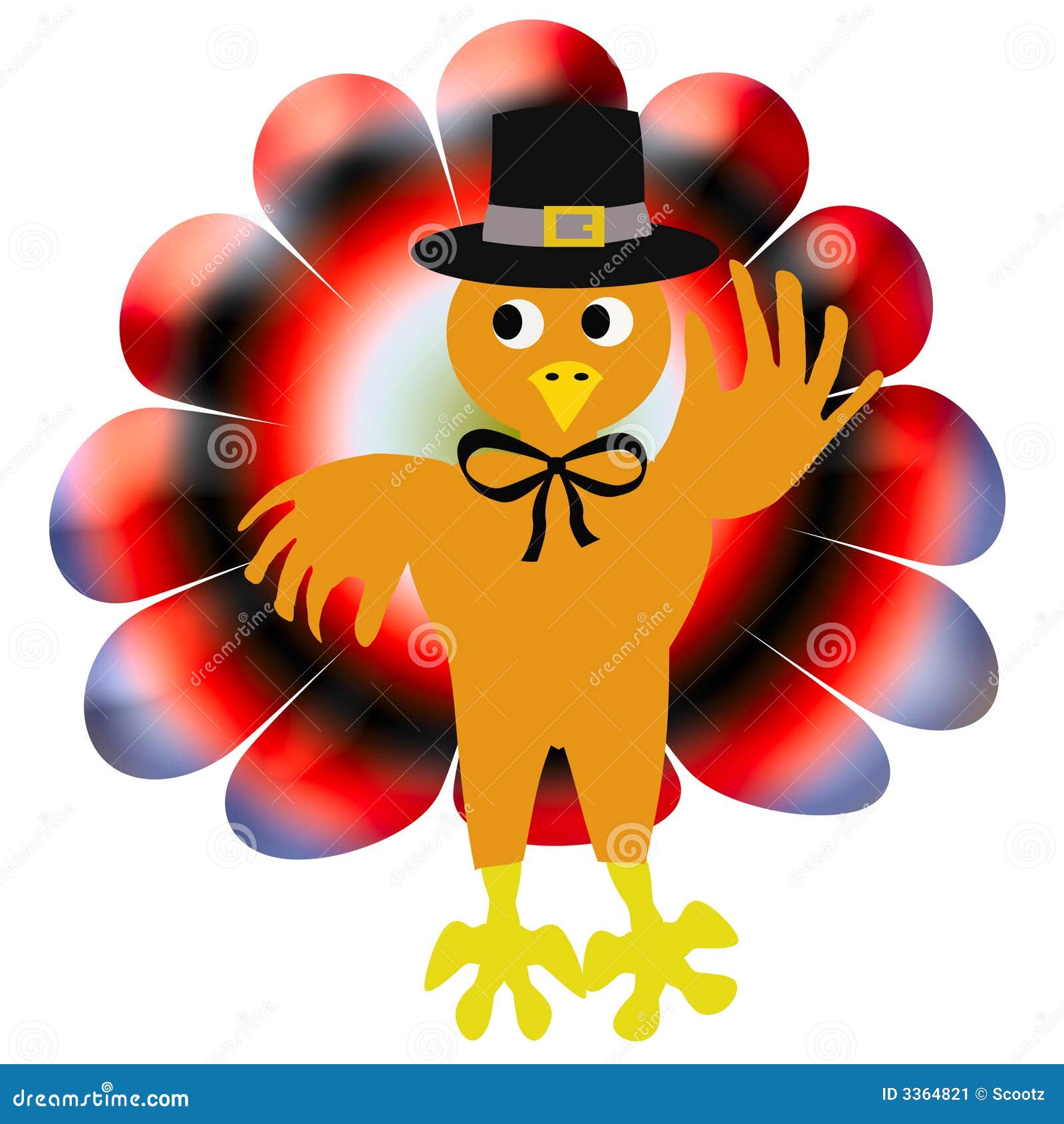 Thanksgiving Turkey Pilgrim Stock Illustration - Illustration of ...