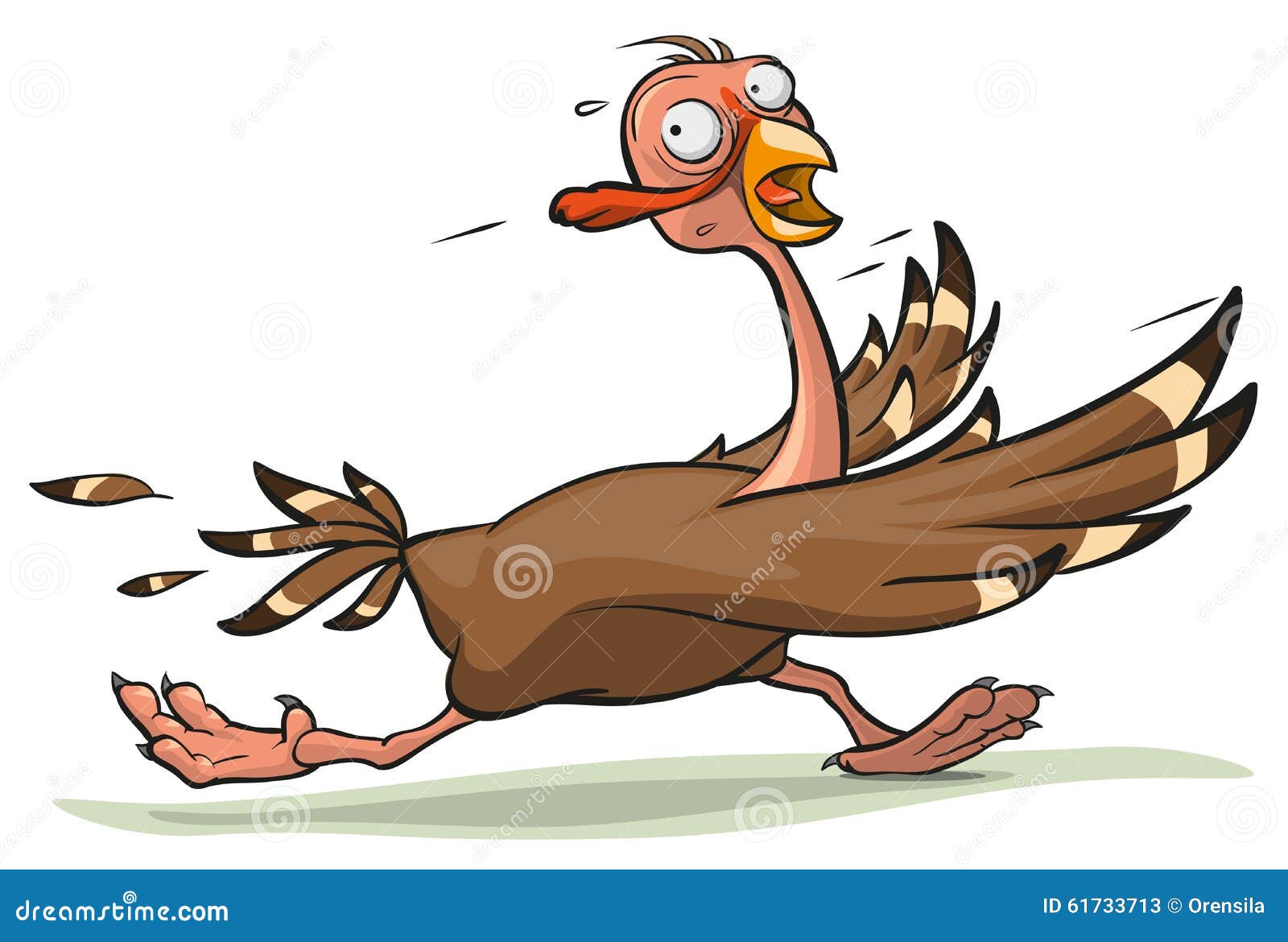 Thanksgiving turkey runs stock vector. Illustration of feather - 61733713
