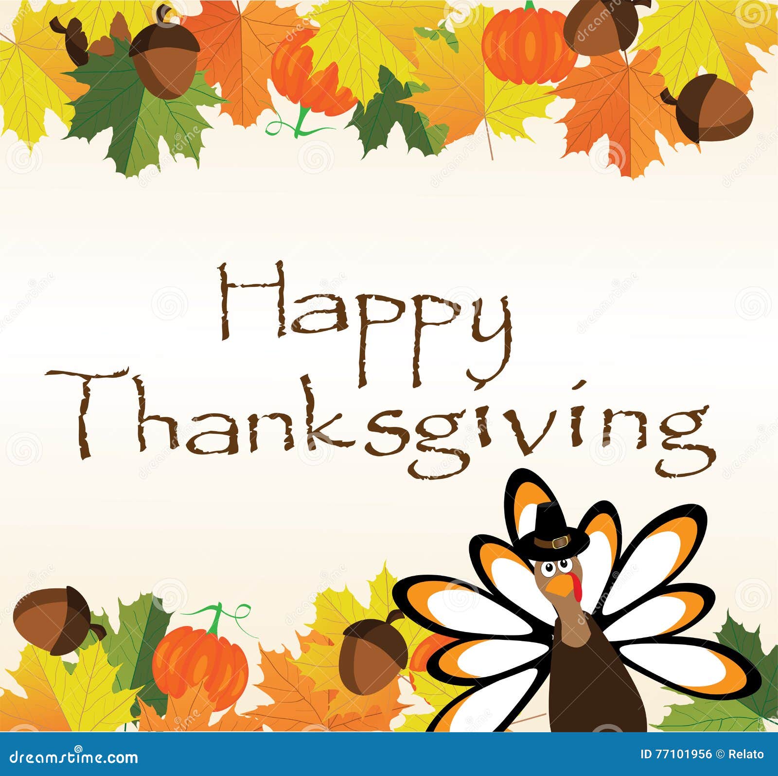 Thanksgiving Turkey Vector stock vector. Illustration of background ...