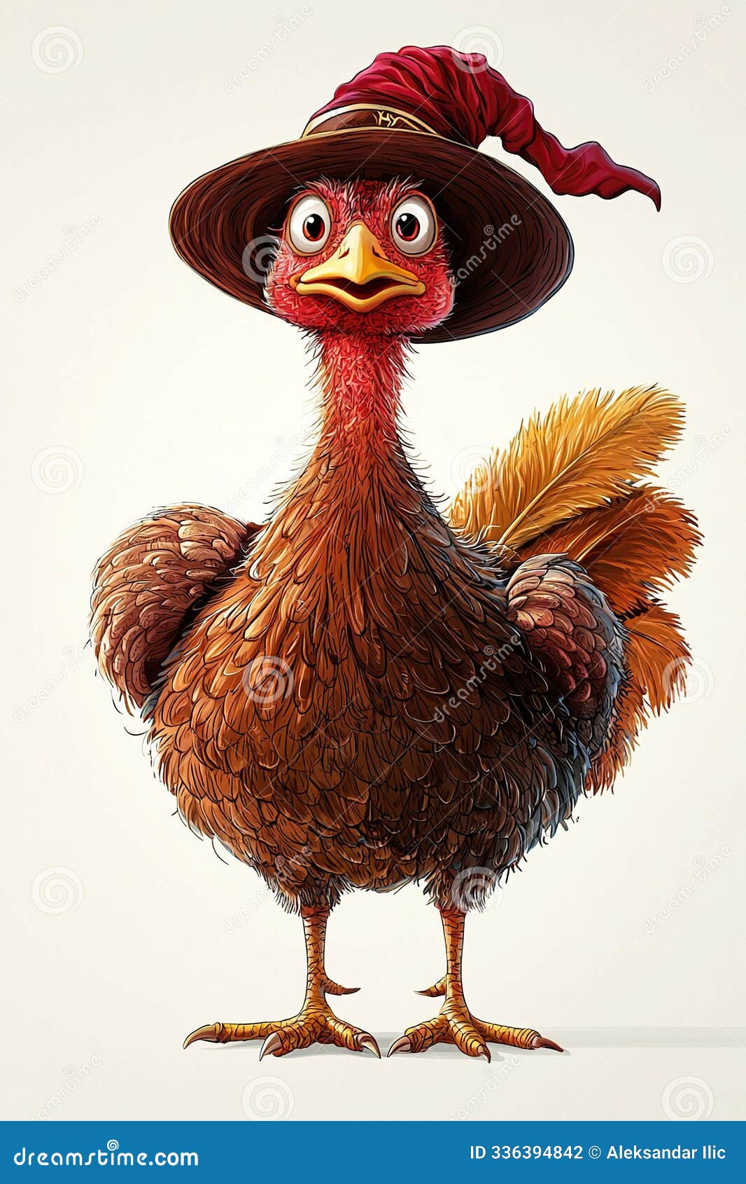 Thanksgiving Turkey Wearing Pilgrim Hat. Generative Ai Stock Photo ...
