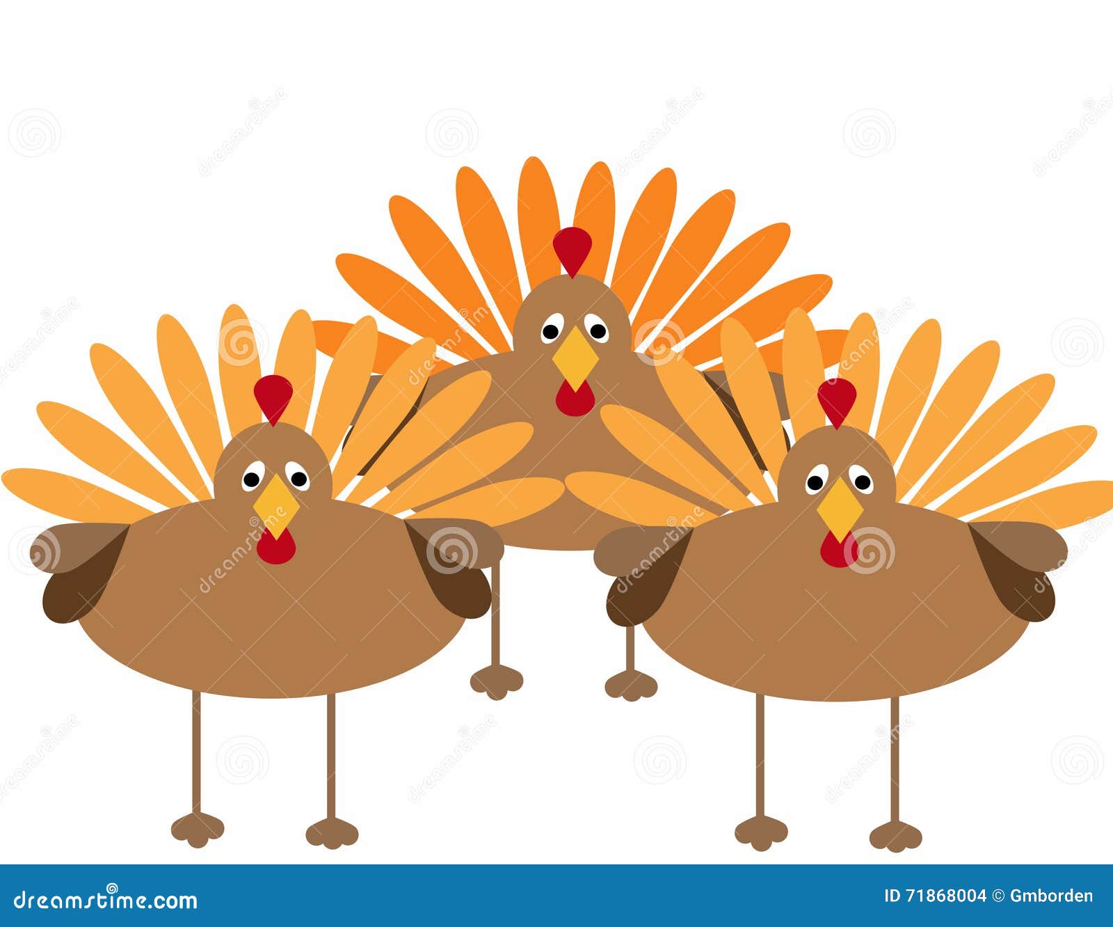 Thanksgiving Turkeys stock illustration. Illustration of background ...