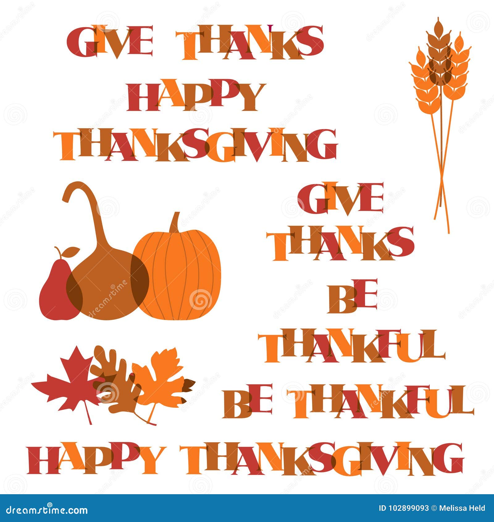 Thanksgiving Typography Graphics and Icons Stock Vector - Illustration ...