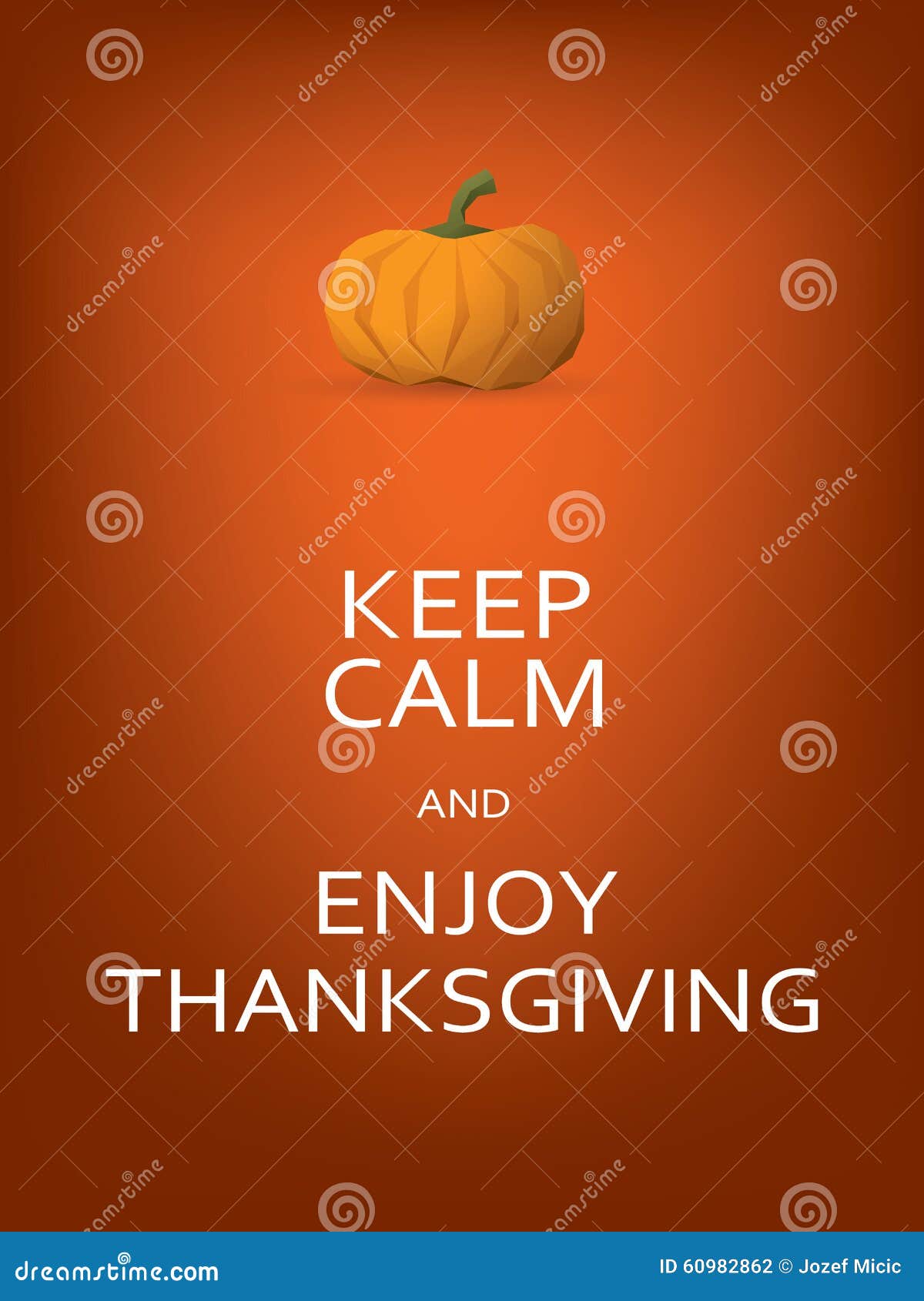 Thanksiving Card Template with Pumpkin Stock Vector - Illustration of ...