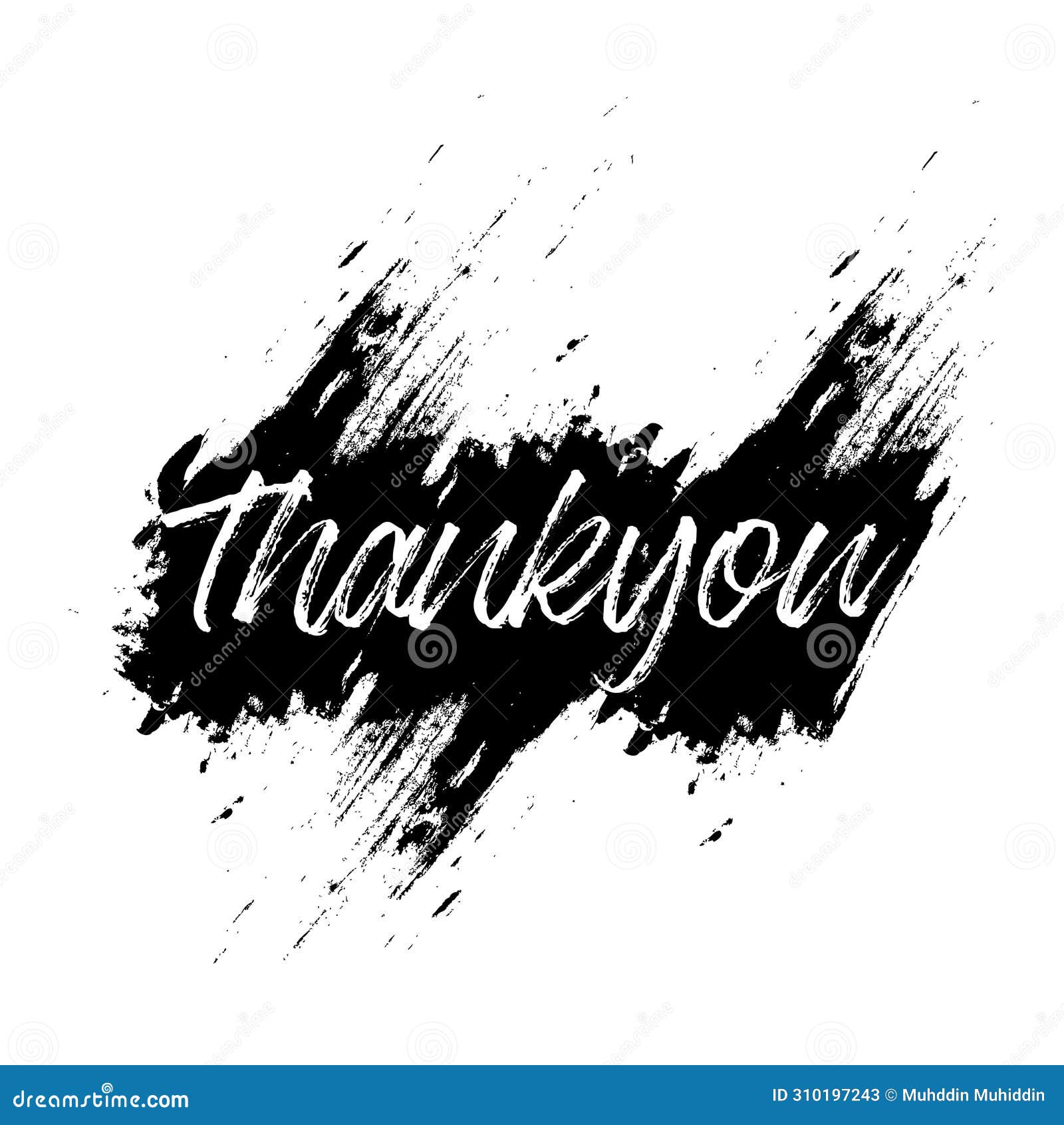 Thankyou Type Hand Drawn Lettering Vector Illustration | CartoonDealer ...