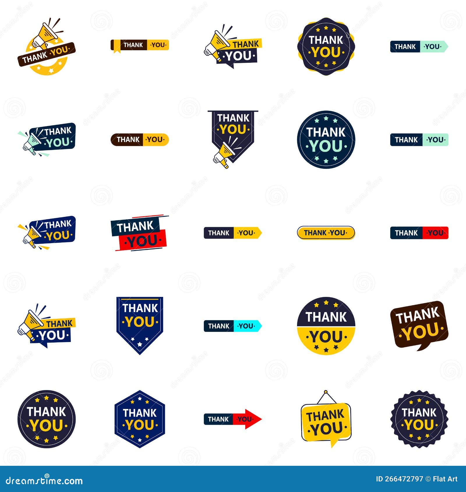Thankyou 25 Innovative Vector Elements To Express Your Gratitude Stock ...