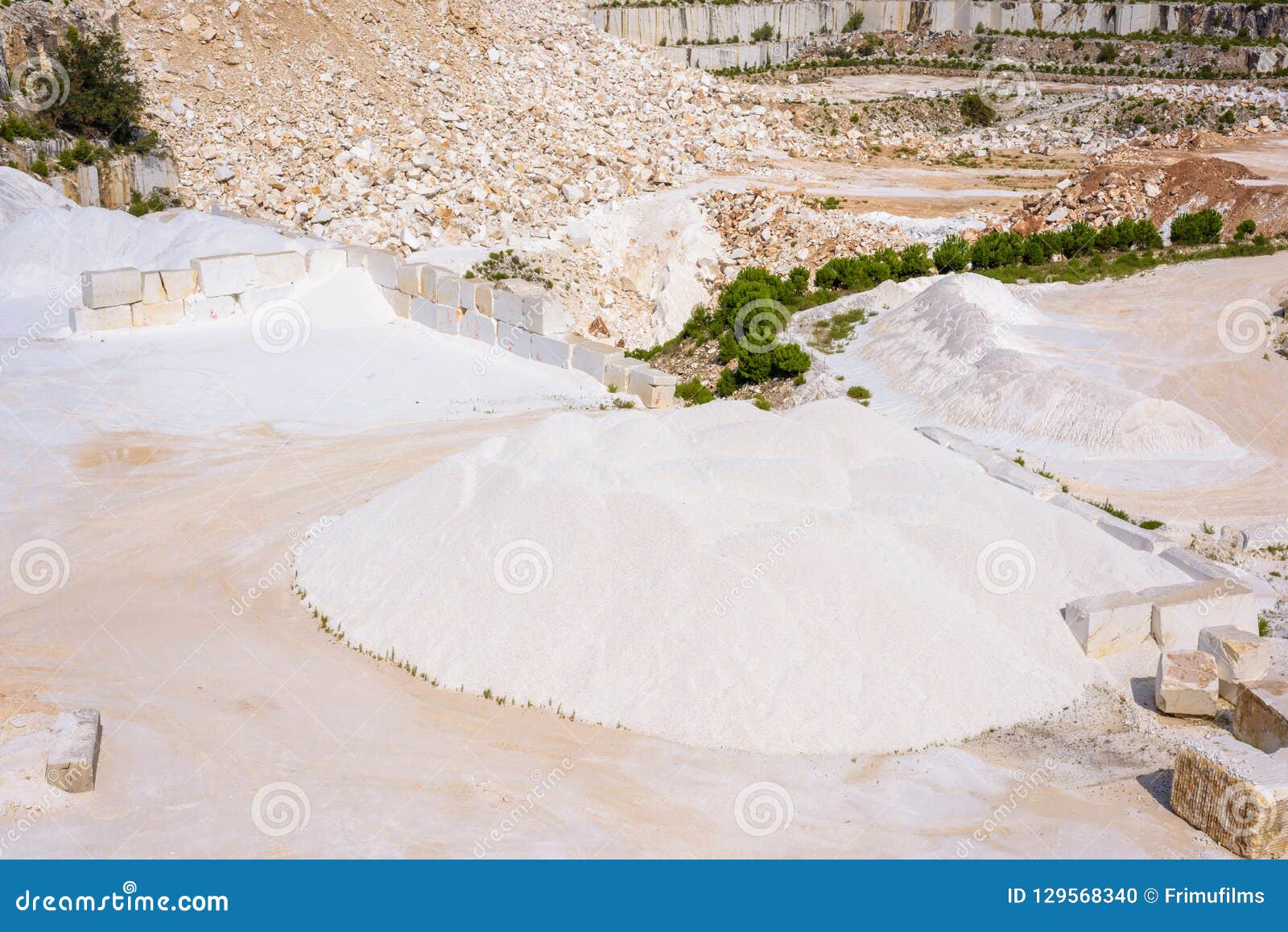 Thassos Marble Quarry at Daylight Stock Photo - Image of mineral ...