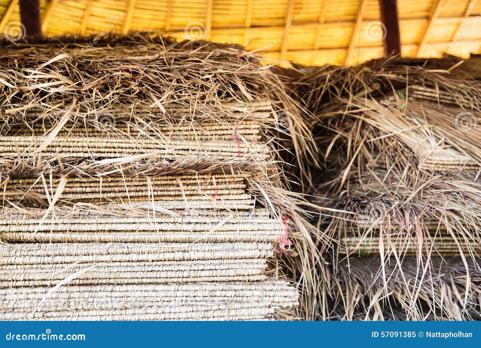Thatch stock image. Image of farmland, wood, grass, bamboo - 57091385