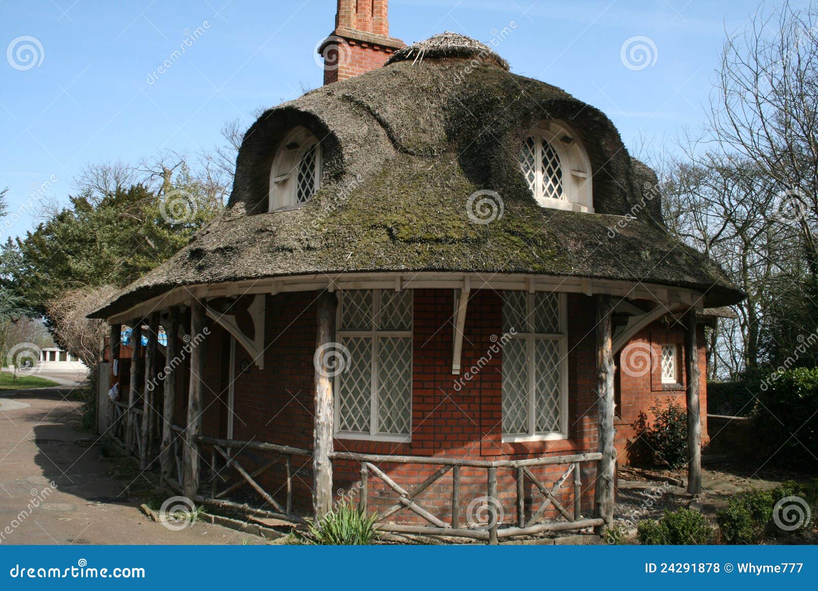 Thatch Roof Made From Dried Palm Leaves Took From Below And Inside The ...