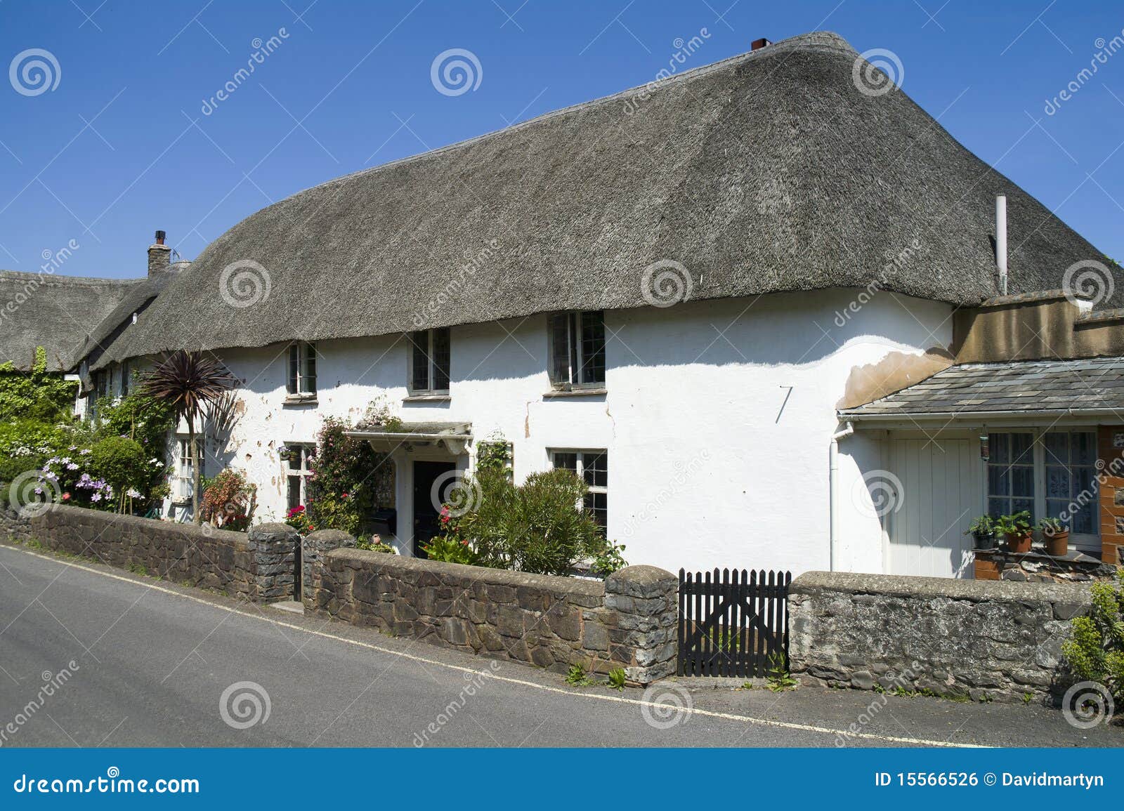 Thatched cottage stock photo. Image of houses, great - 15566526