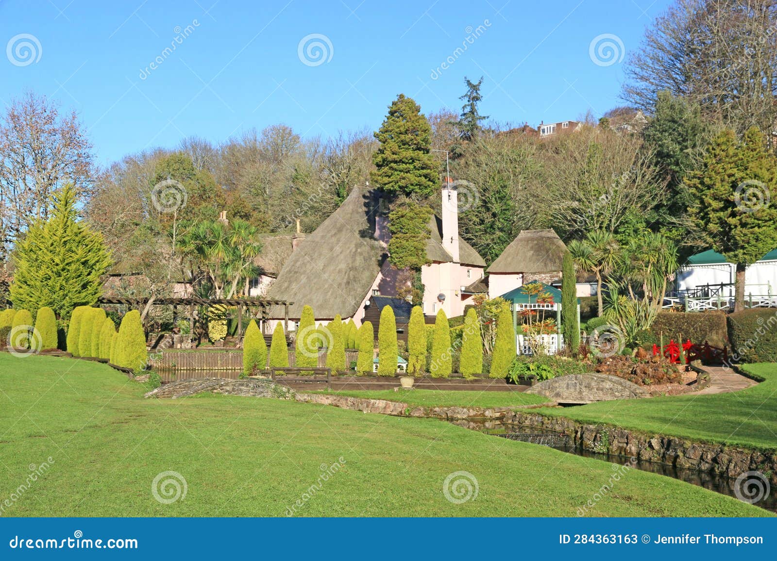 Thatched Cottage and Garden in Cockington, Devon Stock Image - Image of ... Thatched Cottage and Garden in Cockington, Devon Stock Image - Image of ...