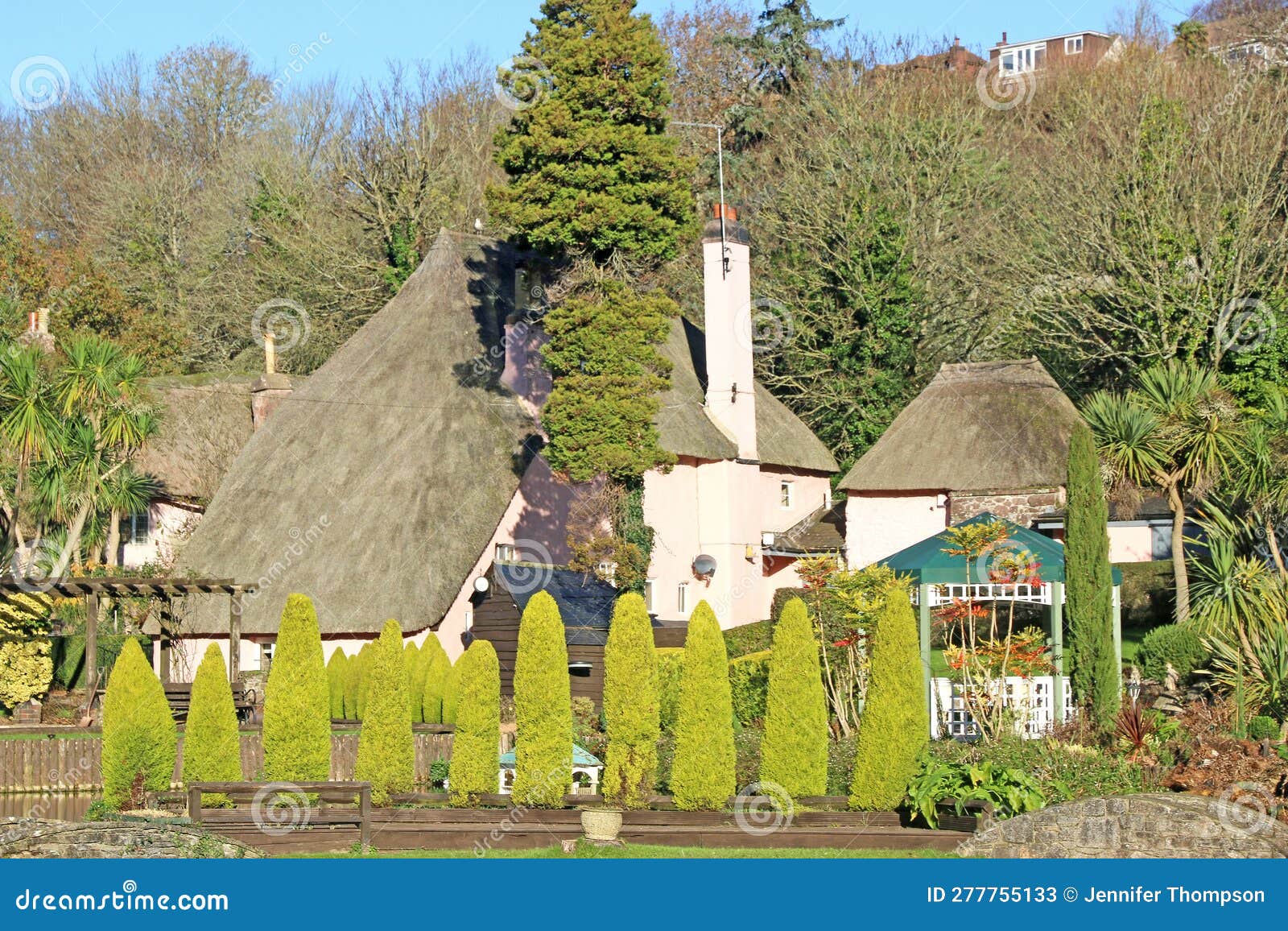 Thatched Cottage and Garden in Cockington, Devon Editorial Stock Photo ... Thatched Cottage and Garden in Cockington, Devon Editorial Stock Photo ...
