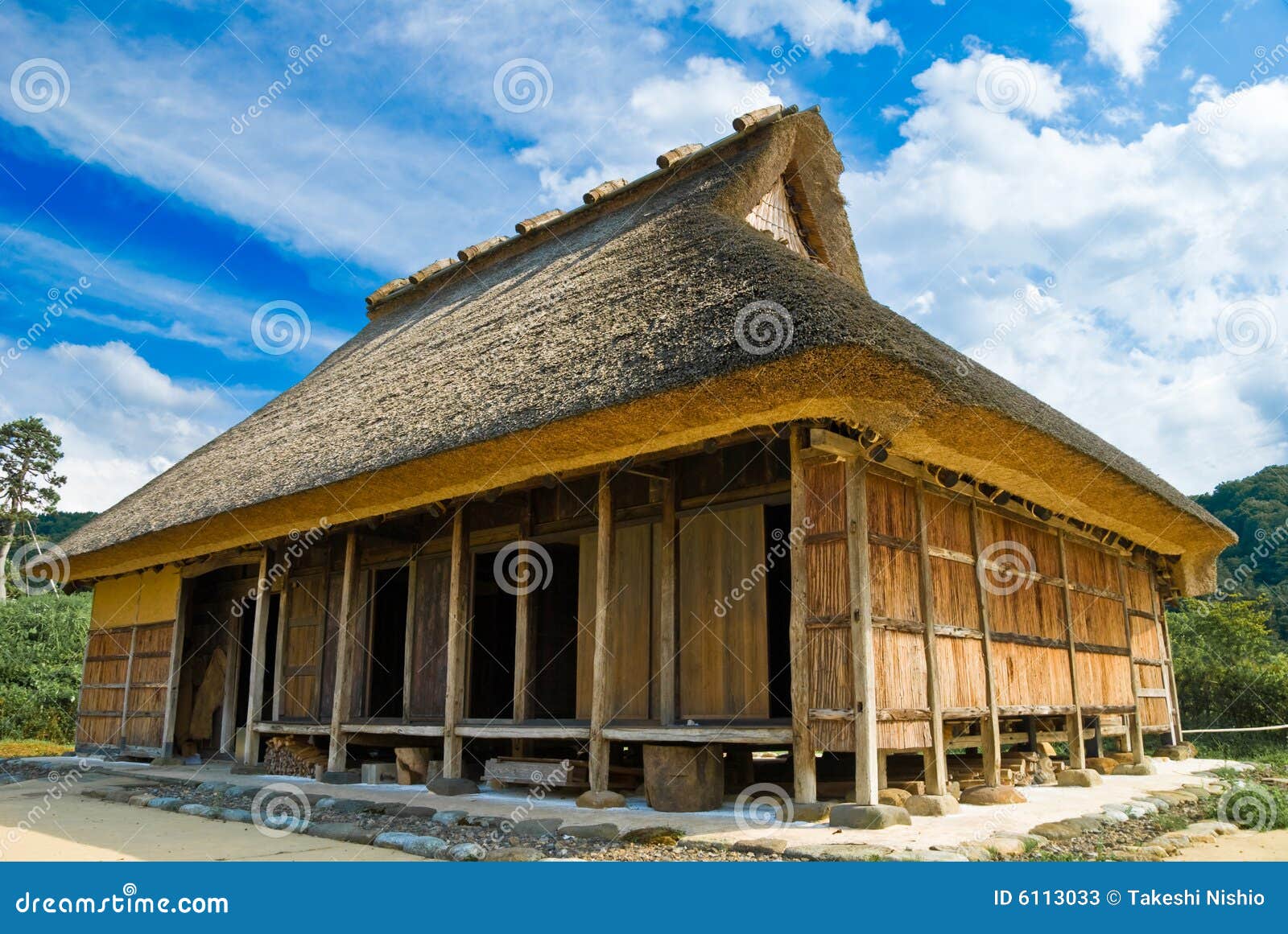 Thatched farmhouse, Japan. stock image. Image of architecture - 6113033