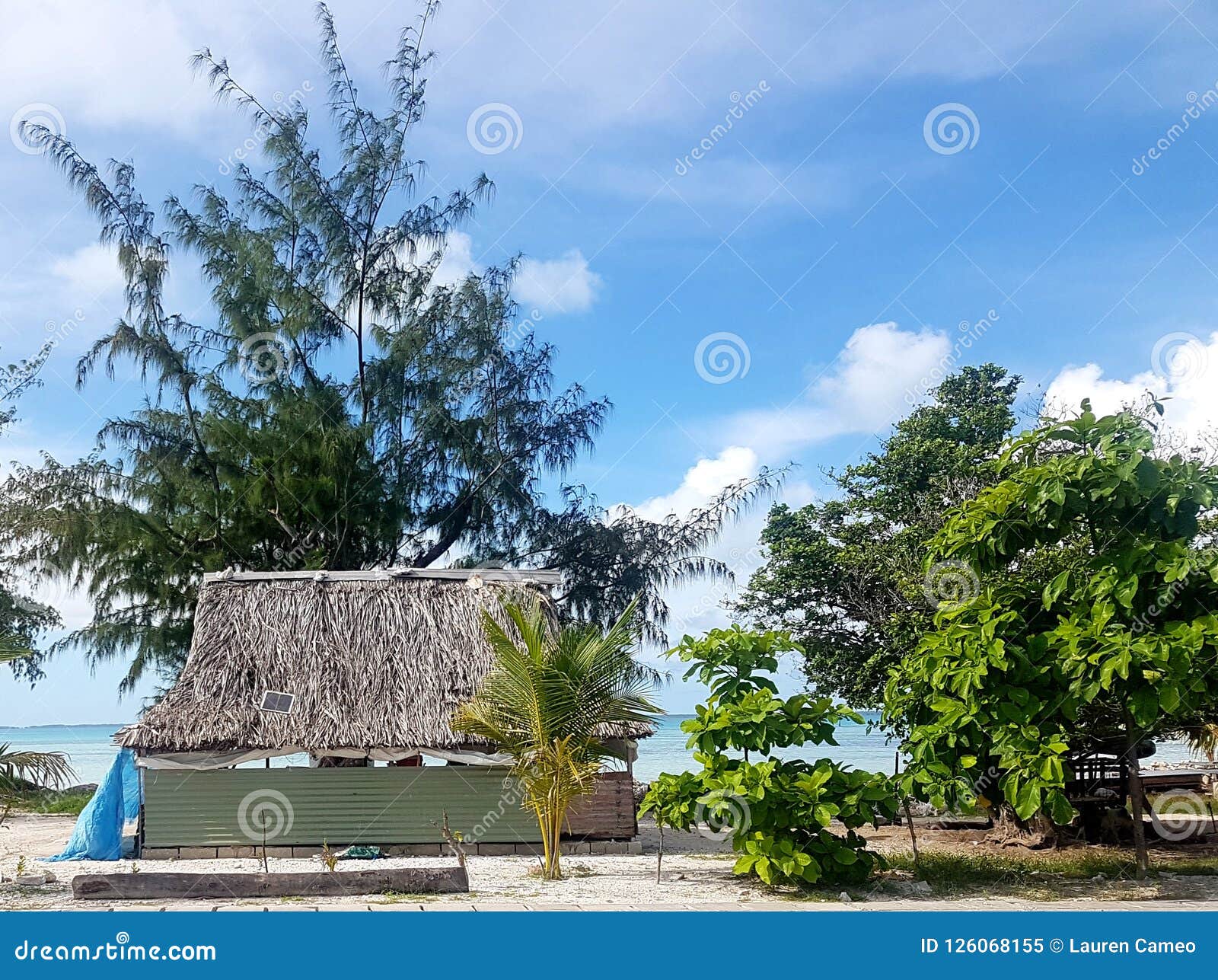 Thatched Hut with Solar Panel Stock Image - Image of tropics, dwelling ...