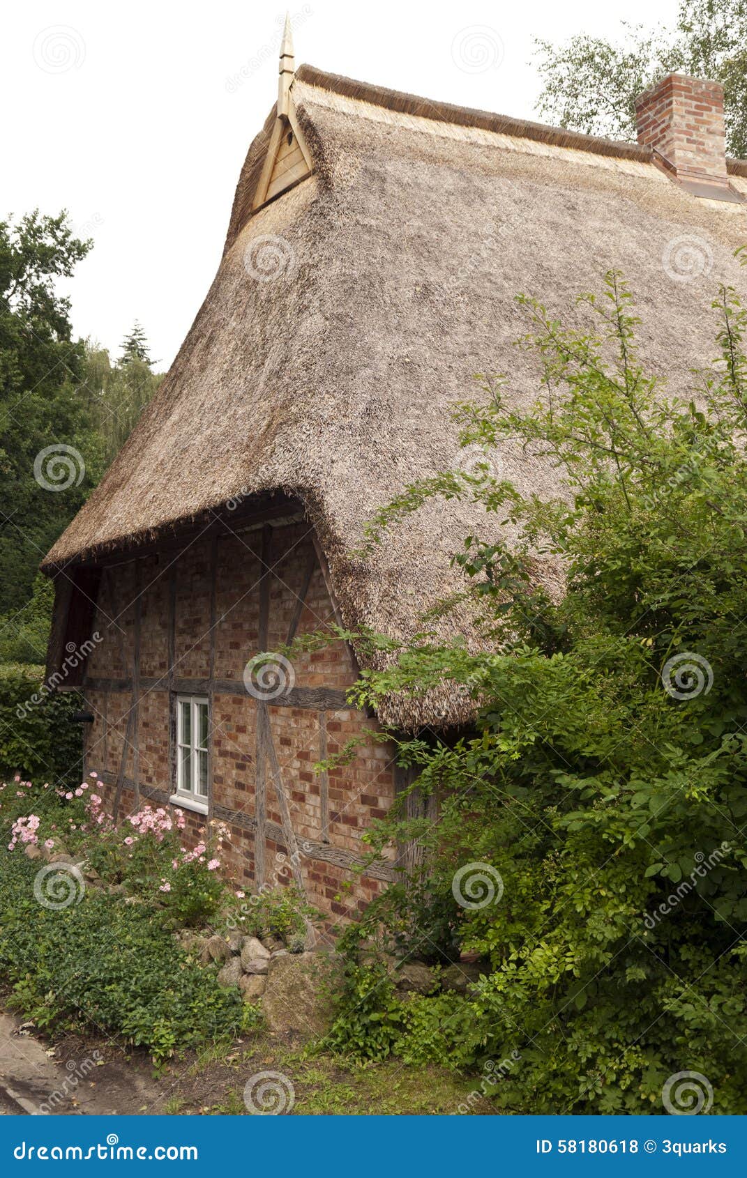 Thatched Roof House stock photo. Image of landscape, germany - 58180618