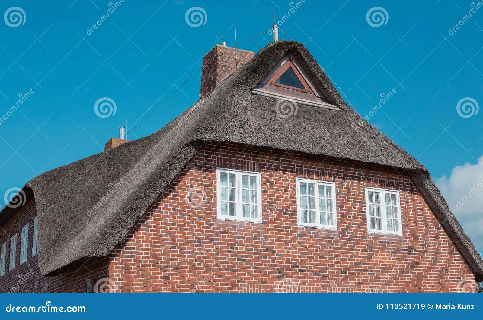 Thatched Roof of the House. North of Germany Stock Image - Image of ...
