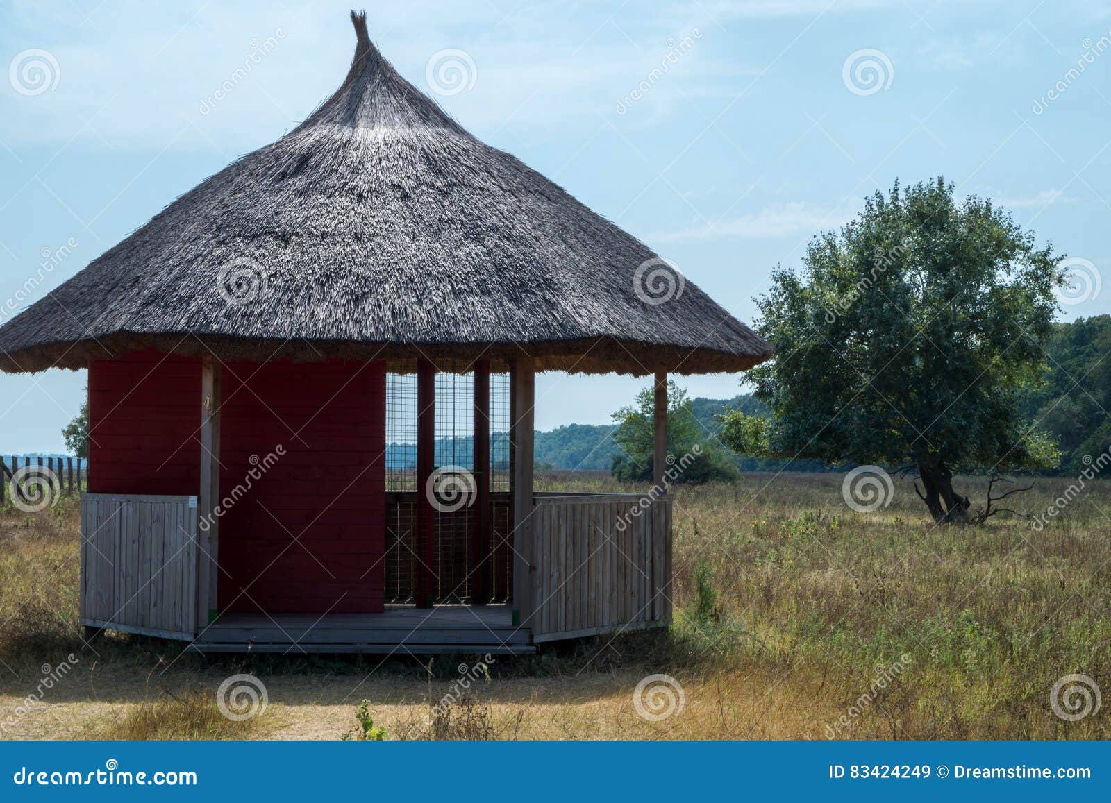 Thatched roof pavilion stock image. Image of reed, construction - 83424249