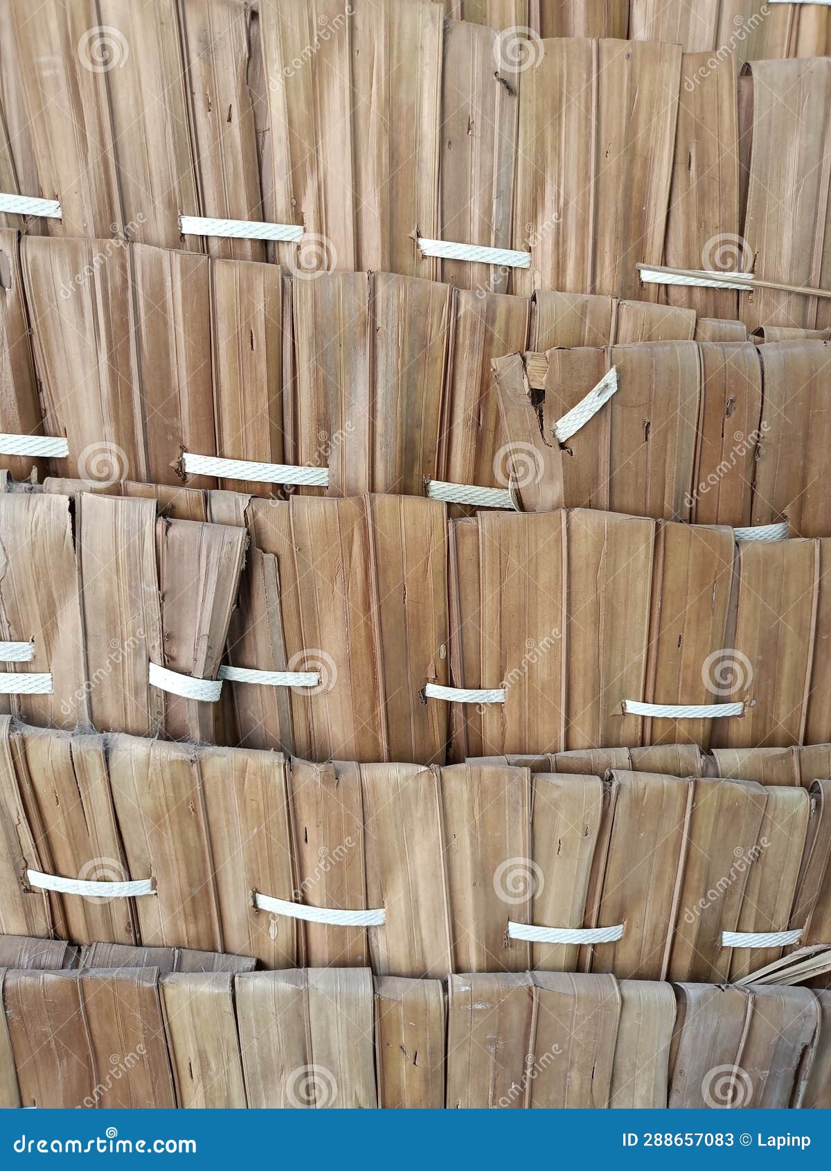 Thatched Roof of the Straw Show Background Stock Image - Image of wall ...