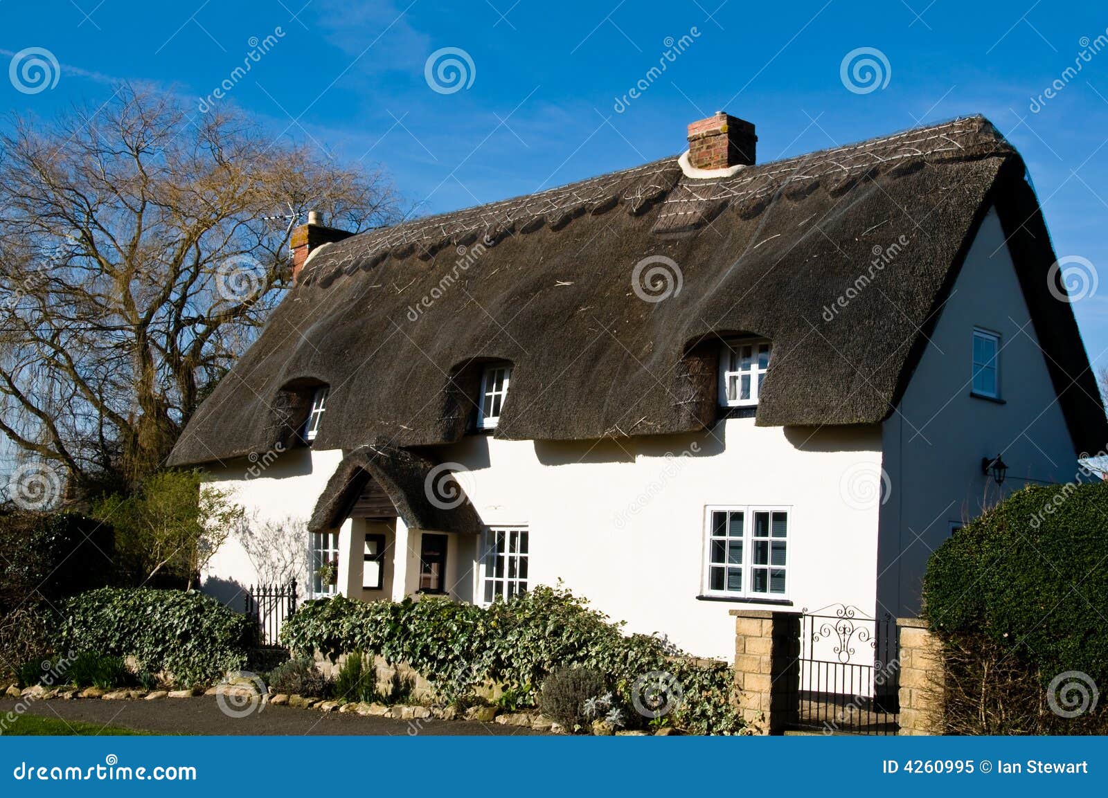 Thatched Rural Cottage stock image. Image of home, house - 4260995