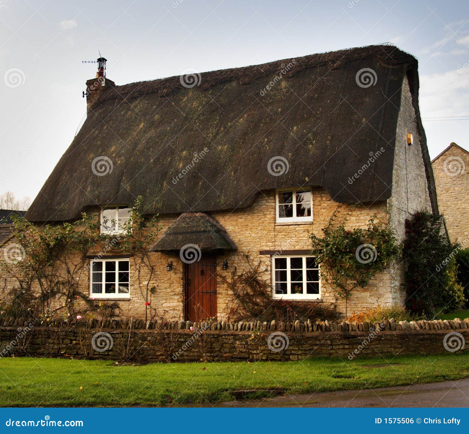 Thatched Village Cottage stock photo. Image of building - 1575506