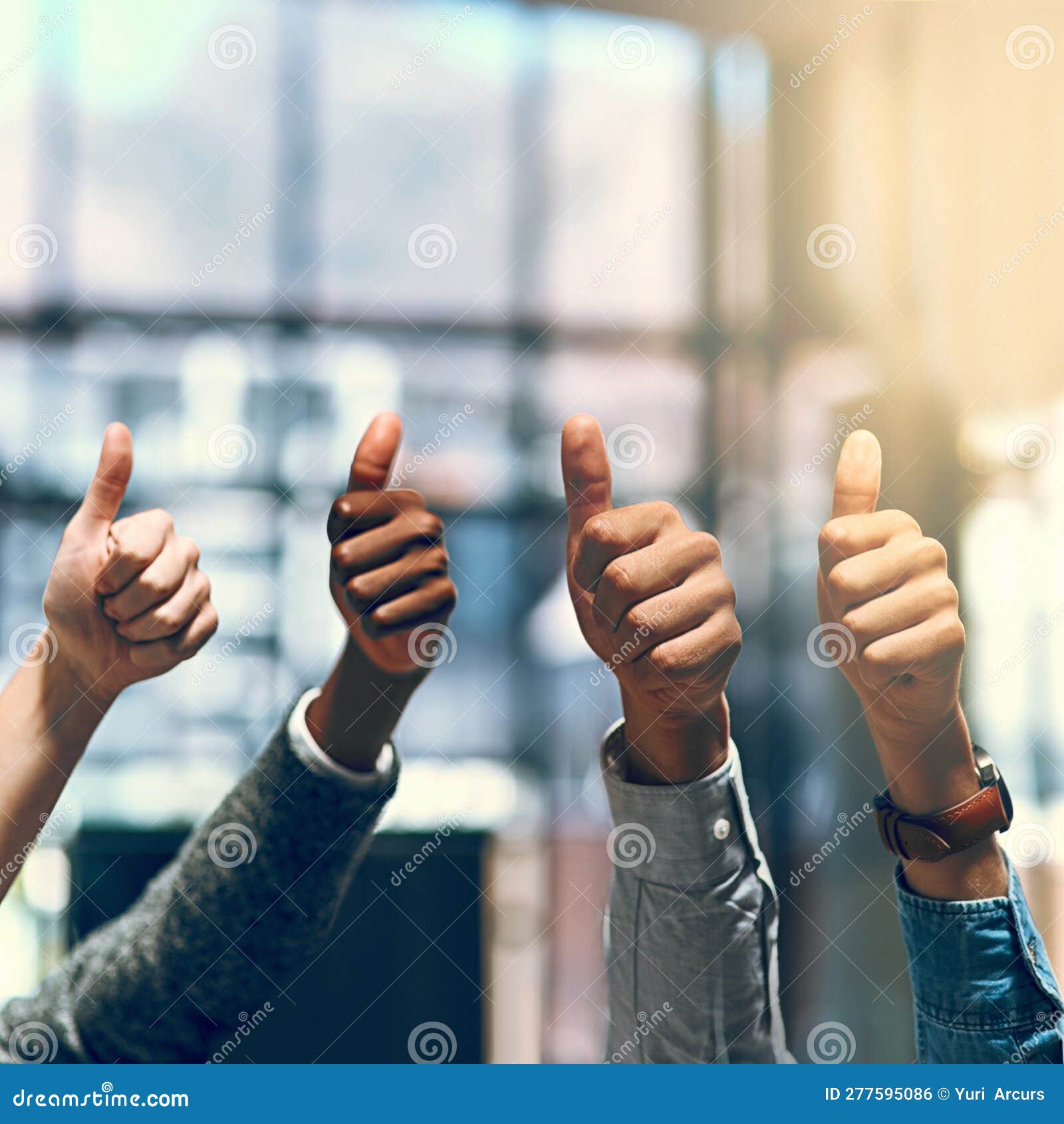 Thats a Yes from Us. a Group of Unrecognizable Businesspeople Gesturing ...