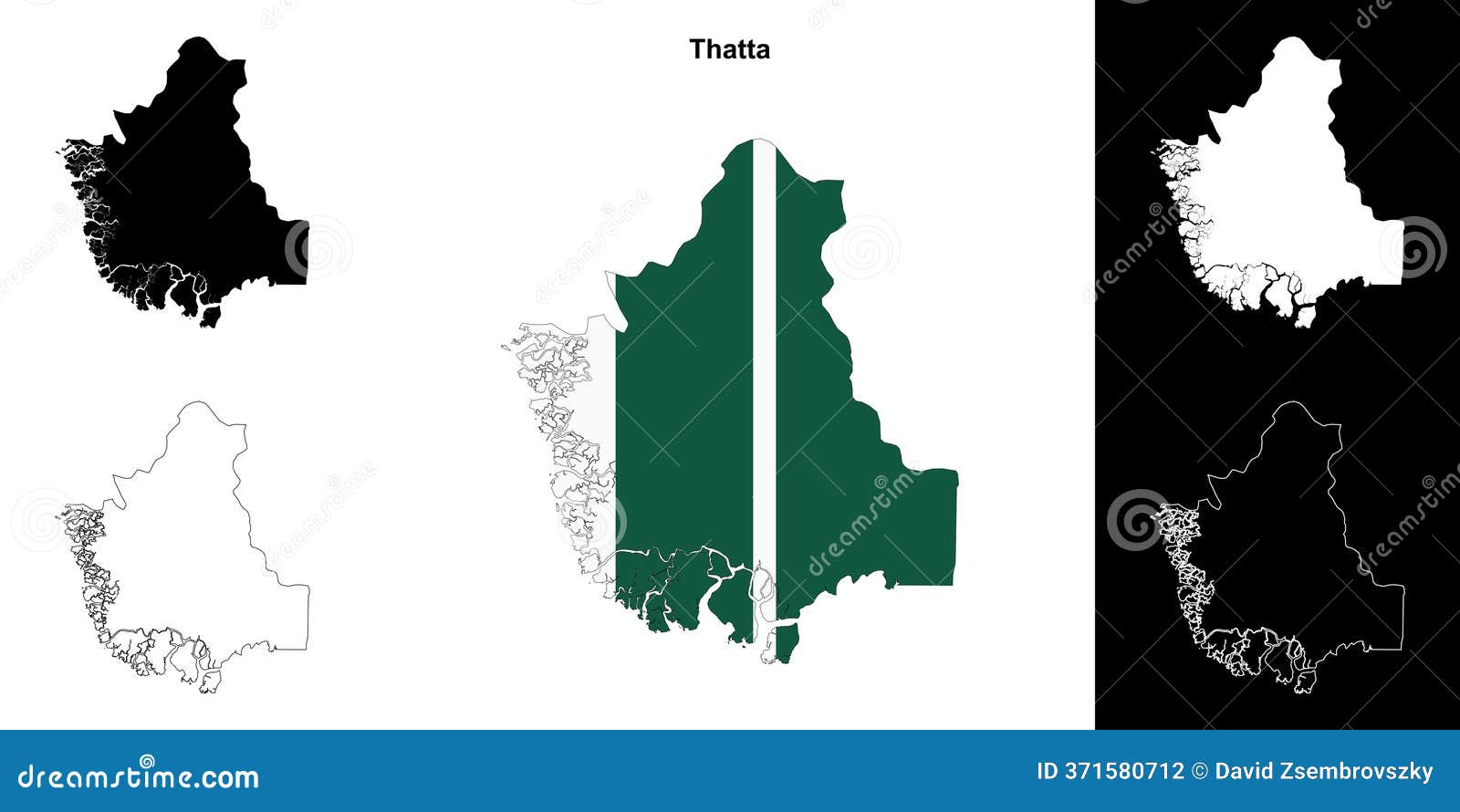 Thatta Outline Map Vector Illustration | CartoonDealer.com #371580712