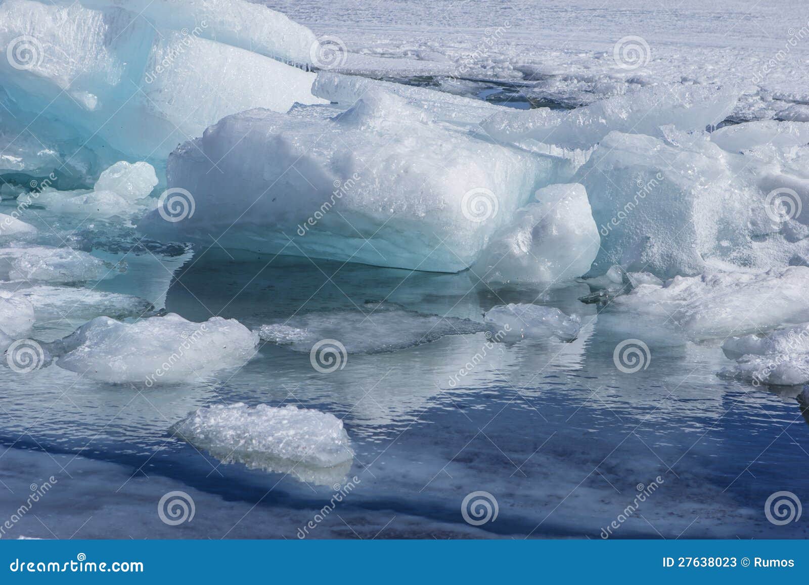 Thawing ice stock image. Image of white, azure, baikal - 27638023