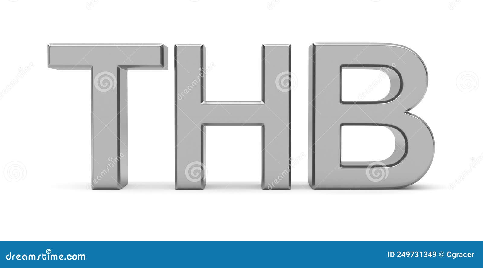 THB Thai Baht Currency Code Stock Illustration - Illustration of bank ...