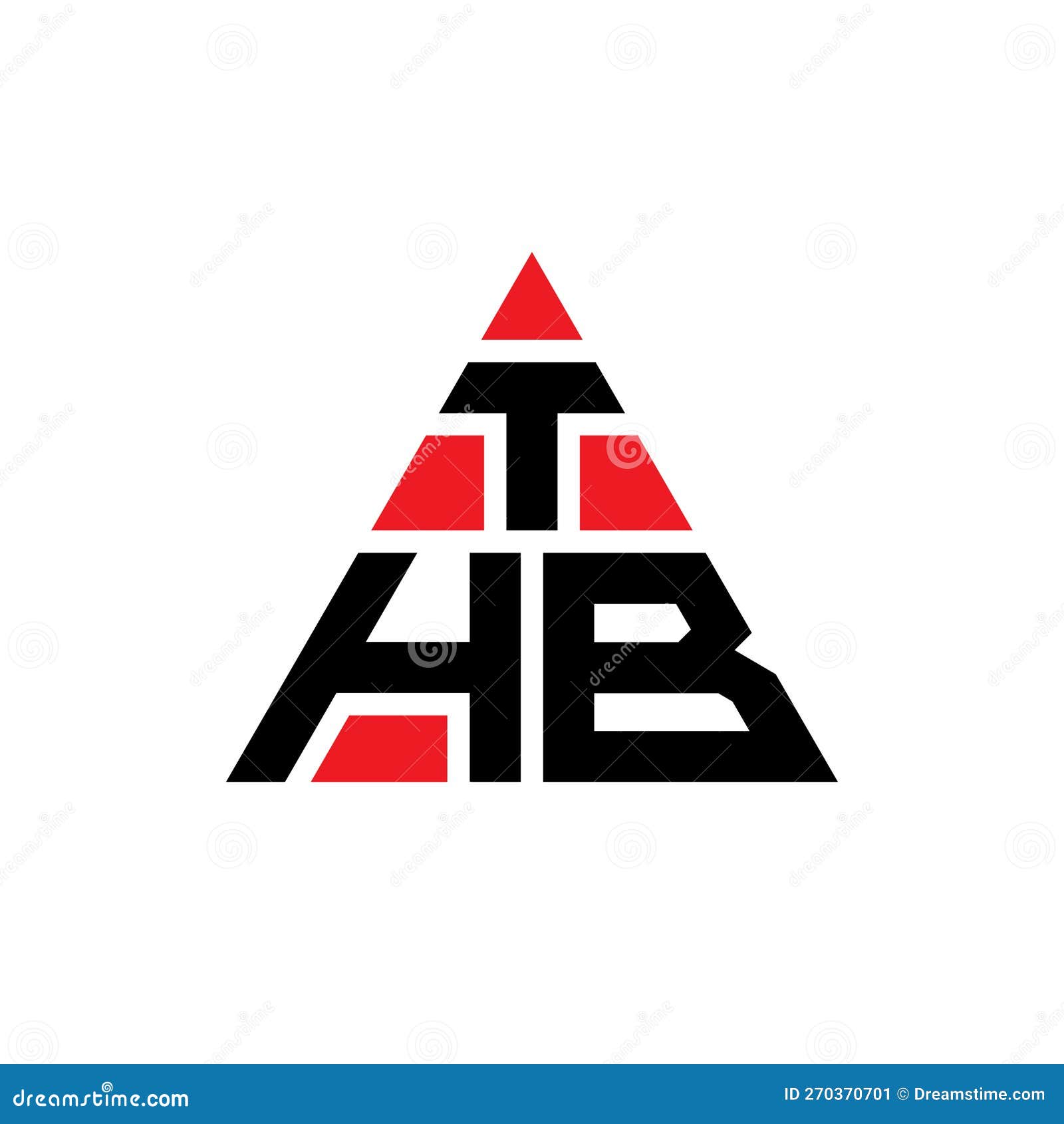 THB Triangle Letter Logo Design with Triangle Shape. THB Triangle Logo ...