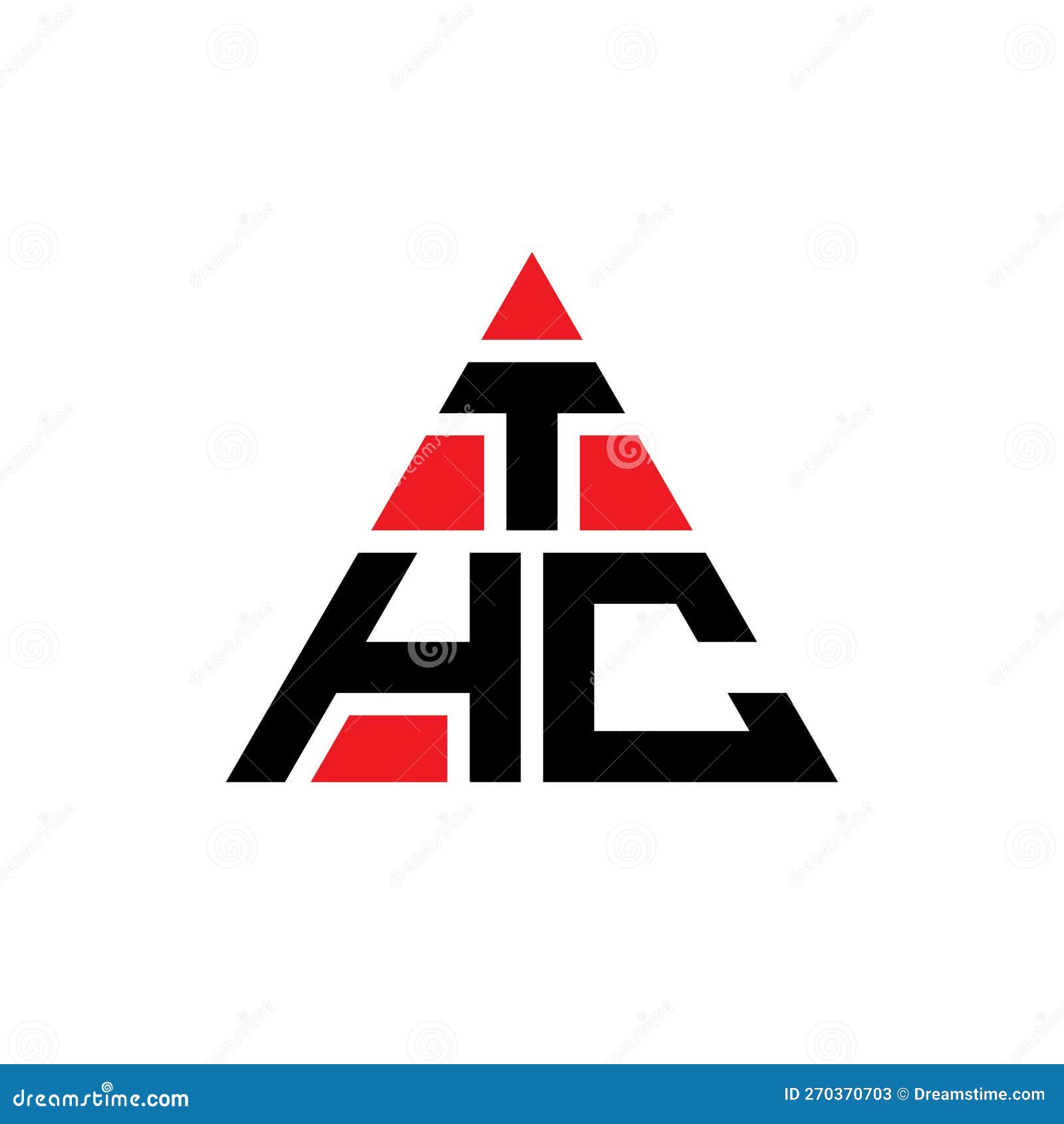 THC Triangle Letter Logo Design with Triangle Shape. THC Triangle Logo ...