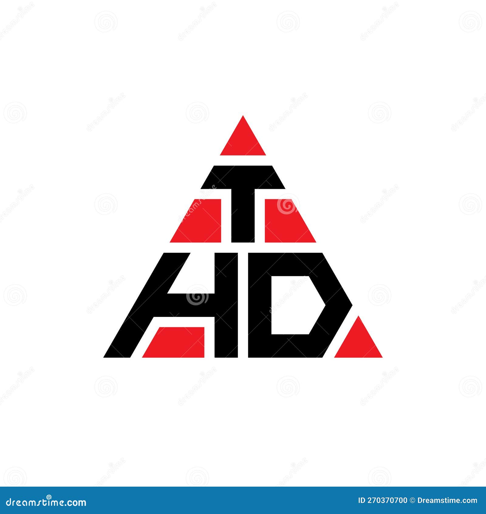 THD Triangle Letter Logo Design with Triangle Shape. THD Triangle Logo ...