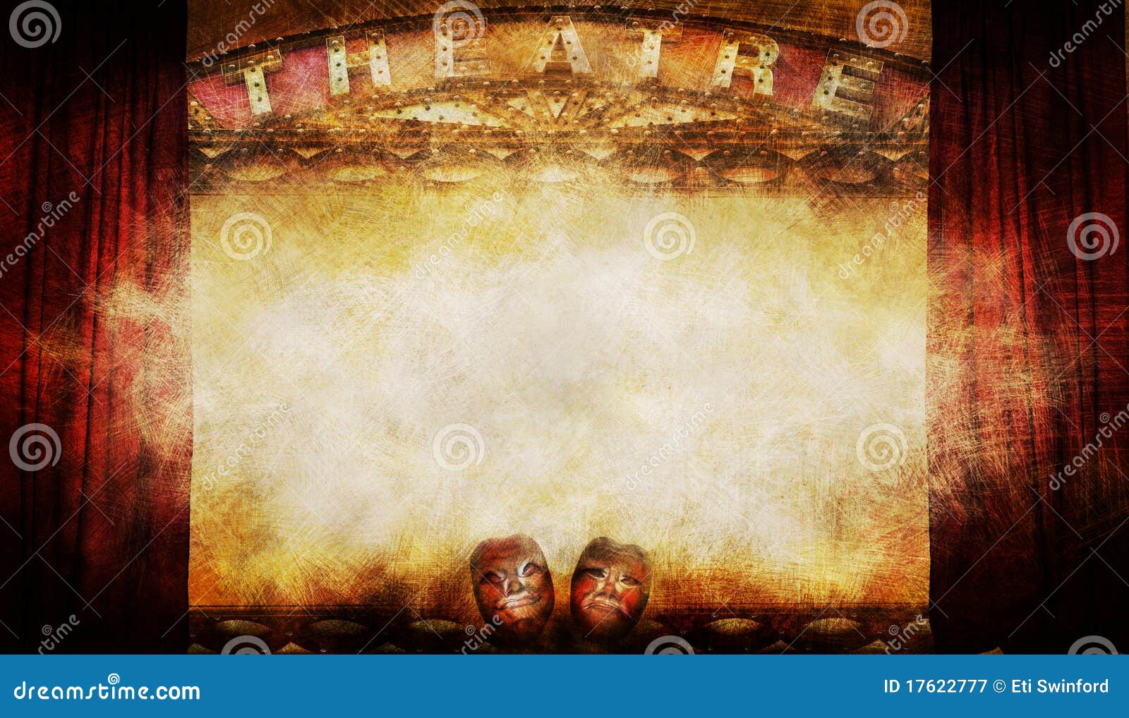 Theater stock afbeelding. Image of bericht, exemplaar - 17622777