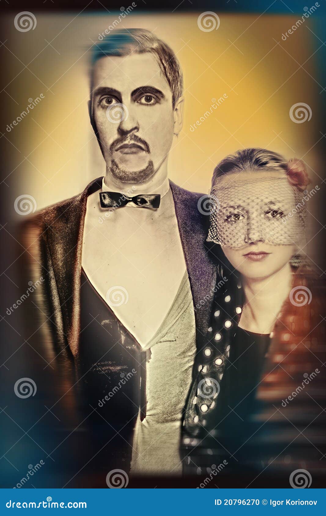 Theater Actors in Retro Style Stock Photo - Image of actors, veil: 20796270