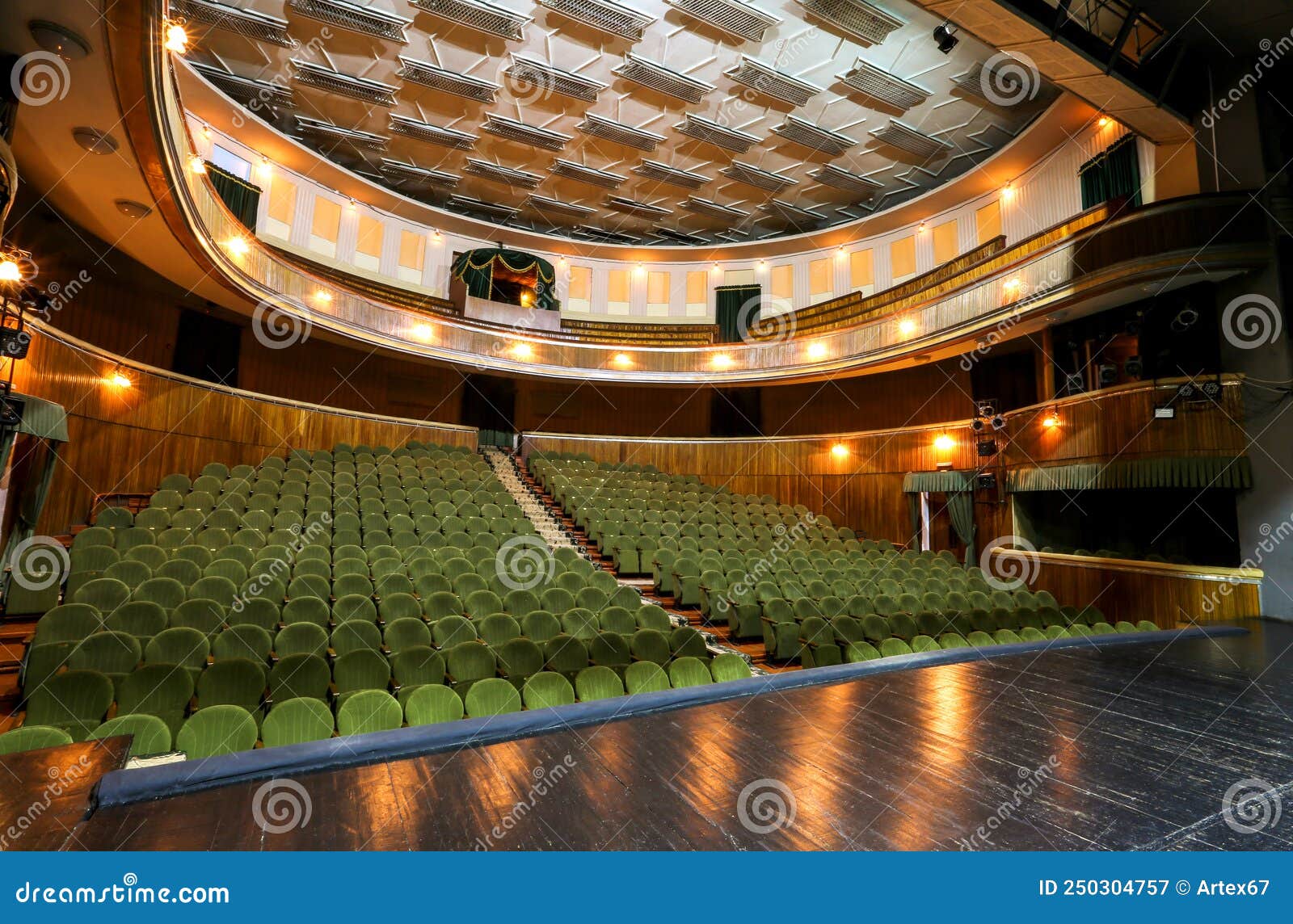 Theater Balcony Parterre Bed Stage Spotlight Stock Image - Image of ...