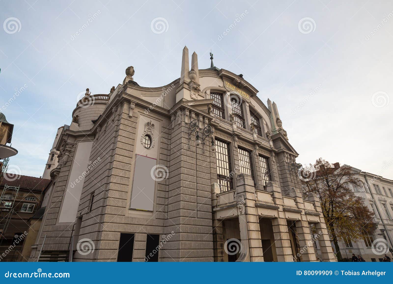 Theater bielefeld germany stock image. Image of landmark - 80099909