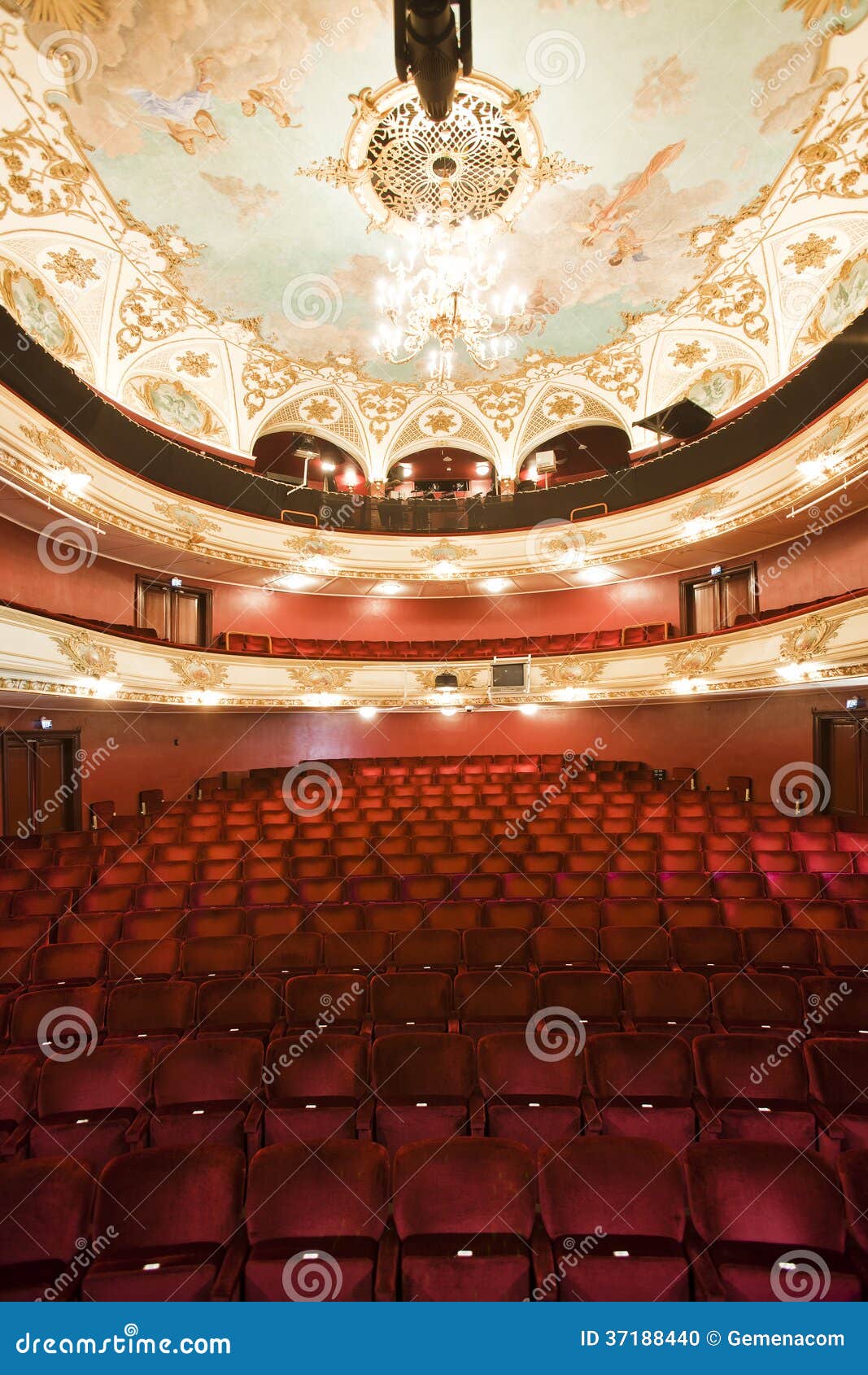 Theater Building stock photo. Image of chair, ceiling - 37188440