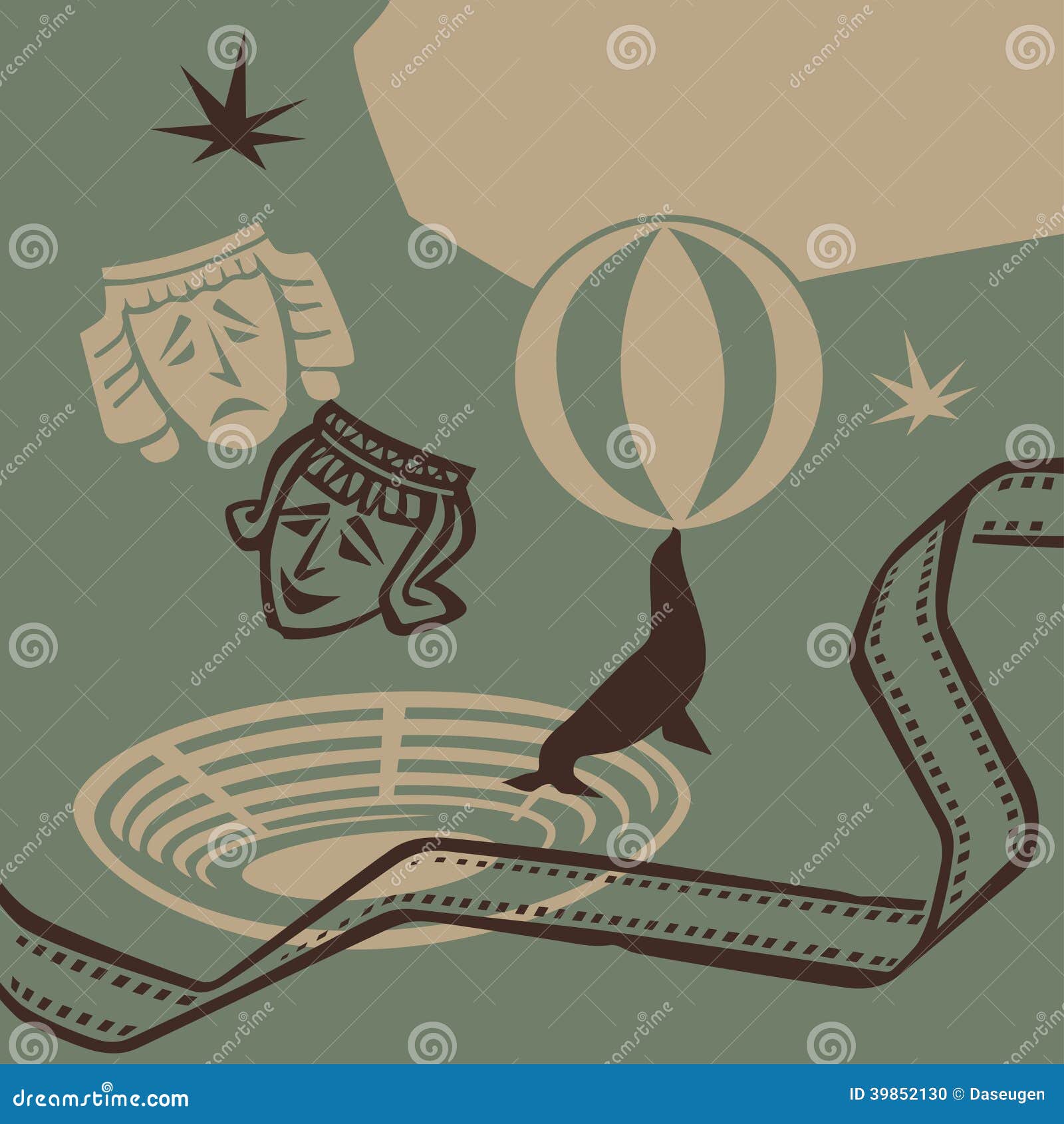 Theater and circus stock vector. Illustration of decoration - 39852130