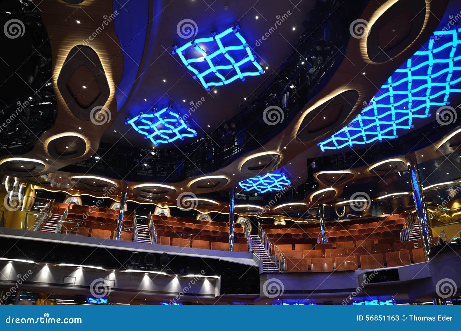Theater in a cruise ship stock image. Image of digital - 56851163
